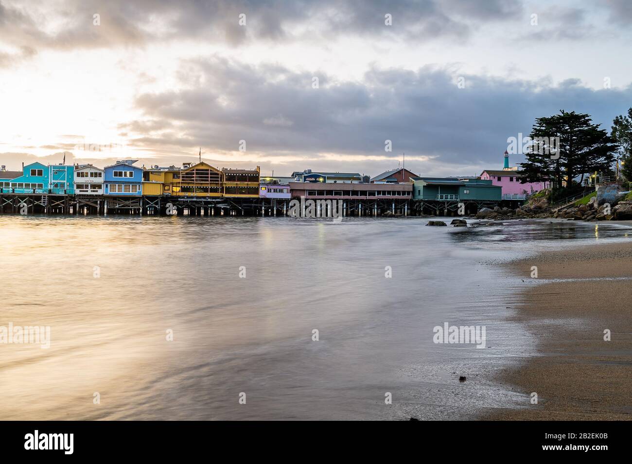 Old Fisherman's Wharf, Monterey Harbor Stock Photo - Alamy