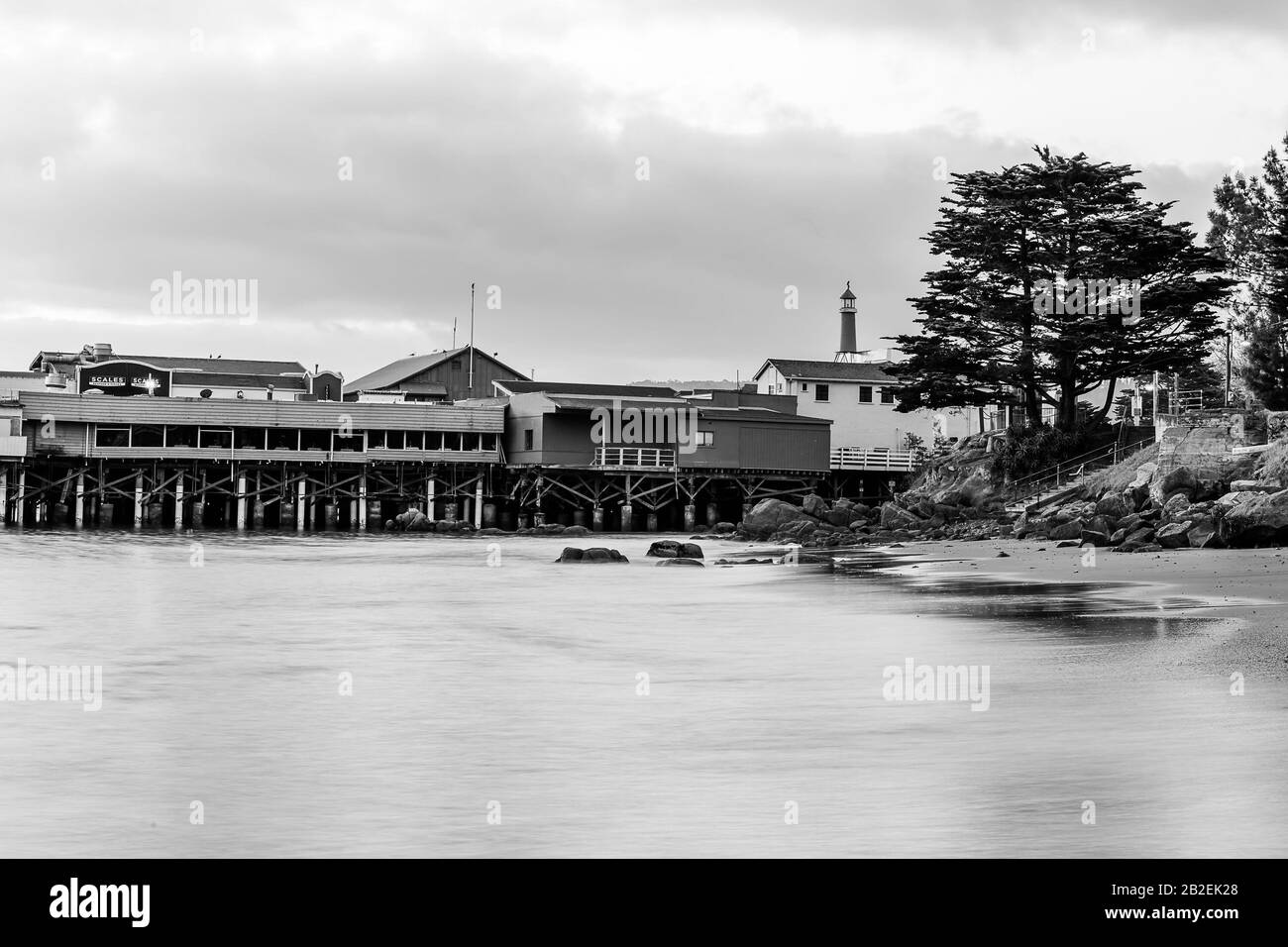 Old Fisherman's Wharf, Monterey Harbor Stock Photo - Alamy