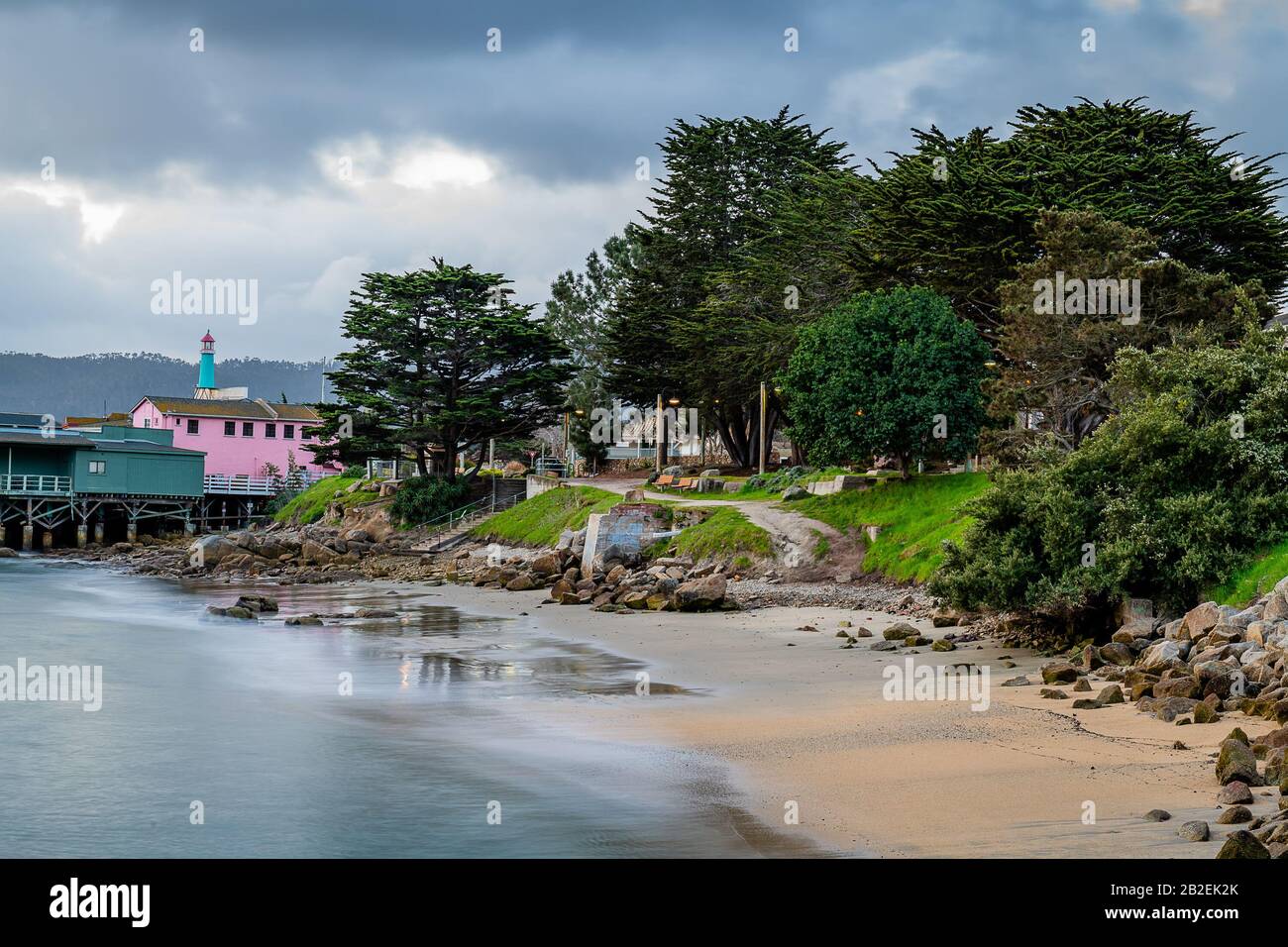 Old Fisherman's Wharf, Monterey Harbor Stock Photo - Alamy