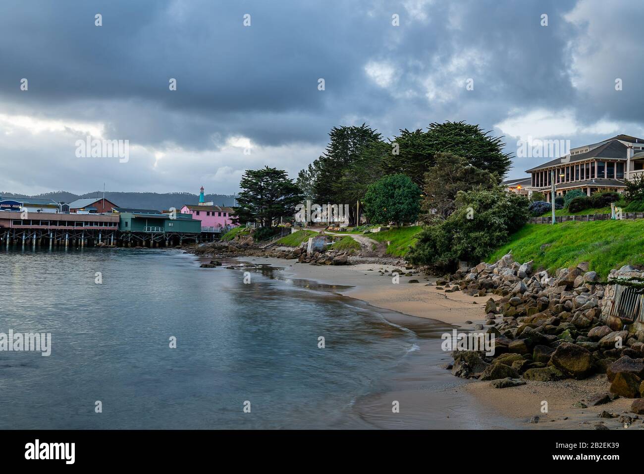 Old Fisherman's Wharf, Monterey Harbor Stock Photo - Alamy