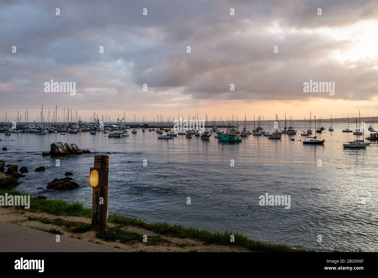 Old Fisherman's Wharf, Monterey Harbor Stock Photo - Alamy