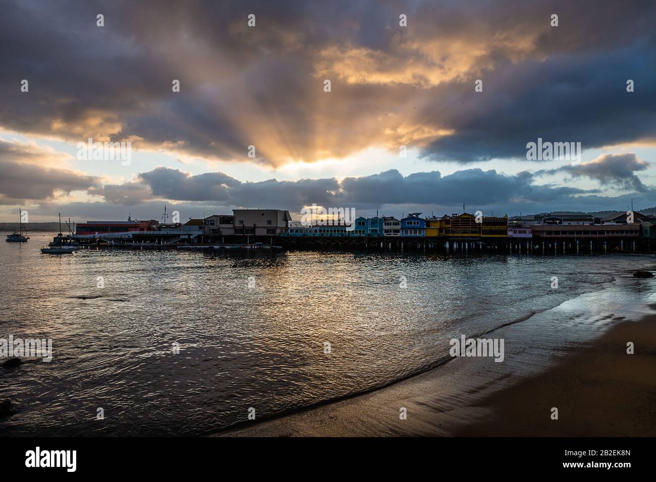 Old Fisherman's Wharf, Monterey Harbor Stock Photo - Alamy