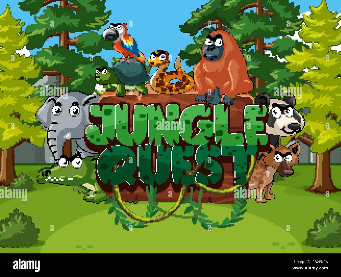 Jungle quest Stock Vector Images - Alamy