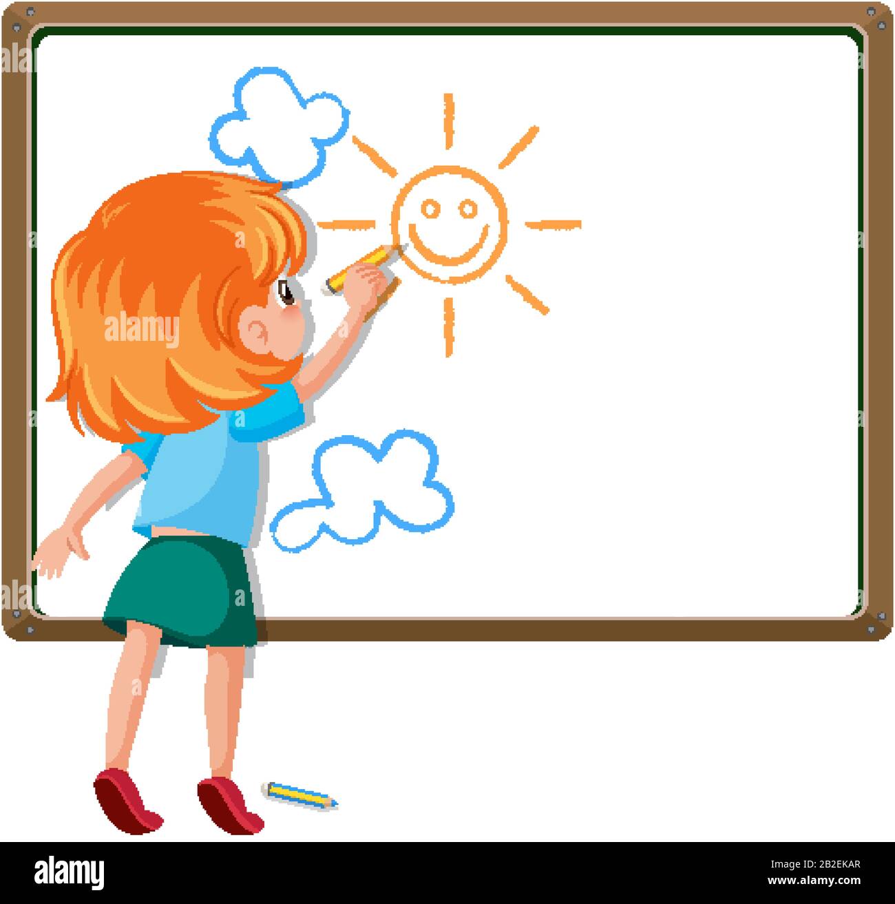 Girl Drawing Template