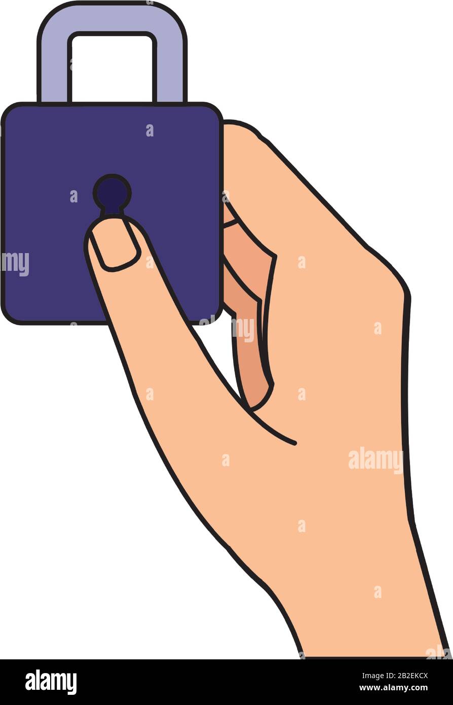 hand holding adlock of security system vector design Stock Vector Image ... hand holding adlock of security system vector design Stock Vector Image ...