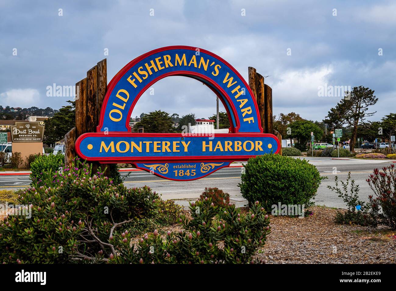 Old Fisherman's Wharf, Monterey Harbor Stock Photo - Alamy