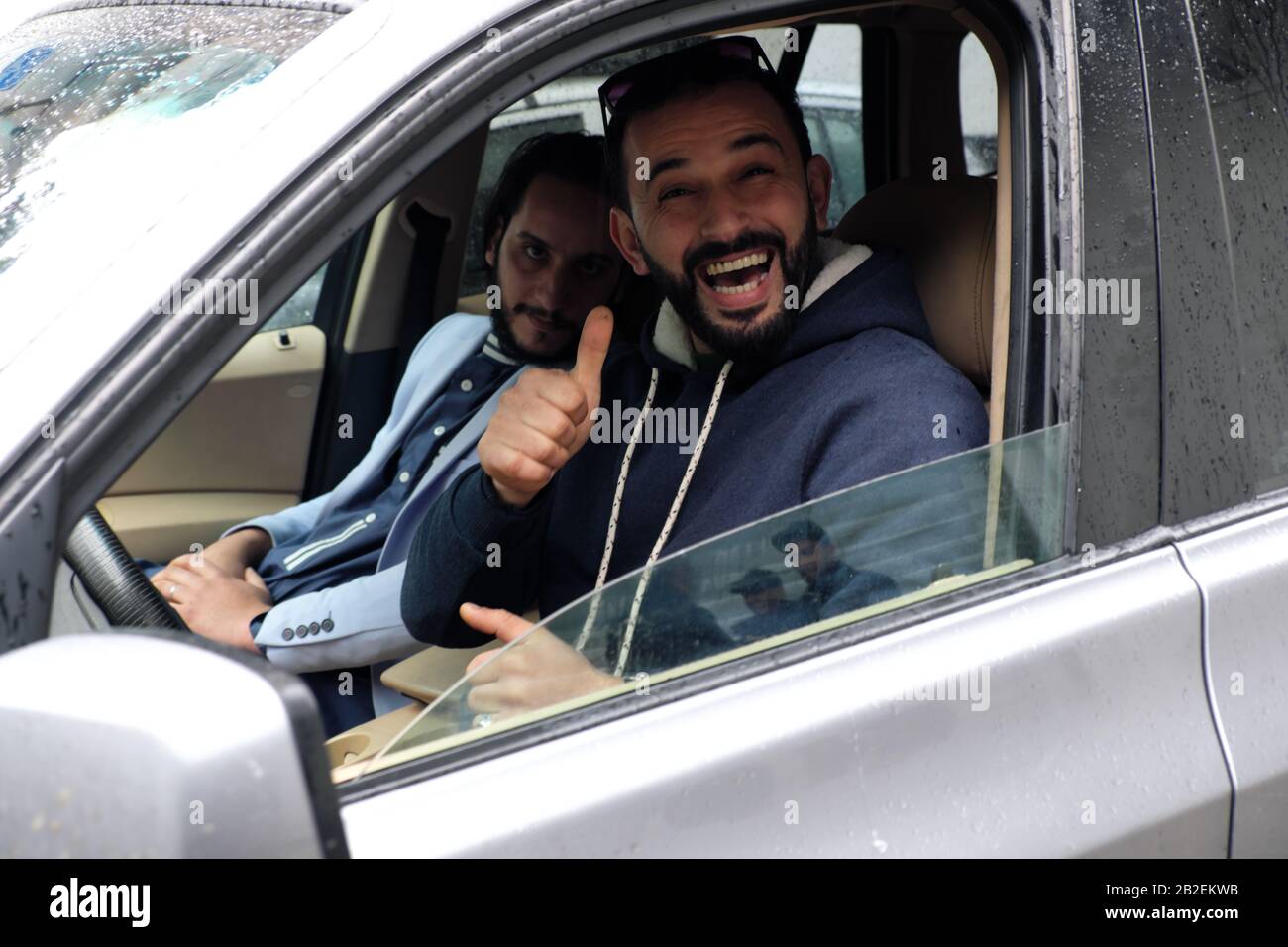Algerian in car in Algiers Stock Photo - Alamy