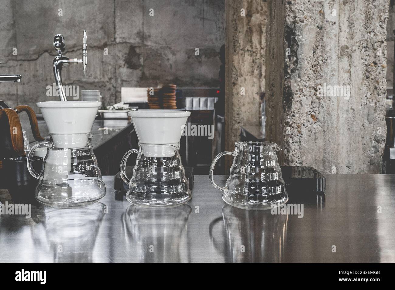 Layout in a loft style in dark colors open space interior view of ...