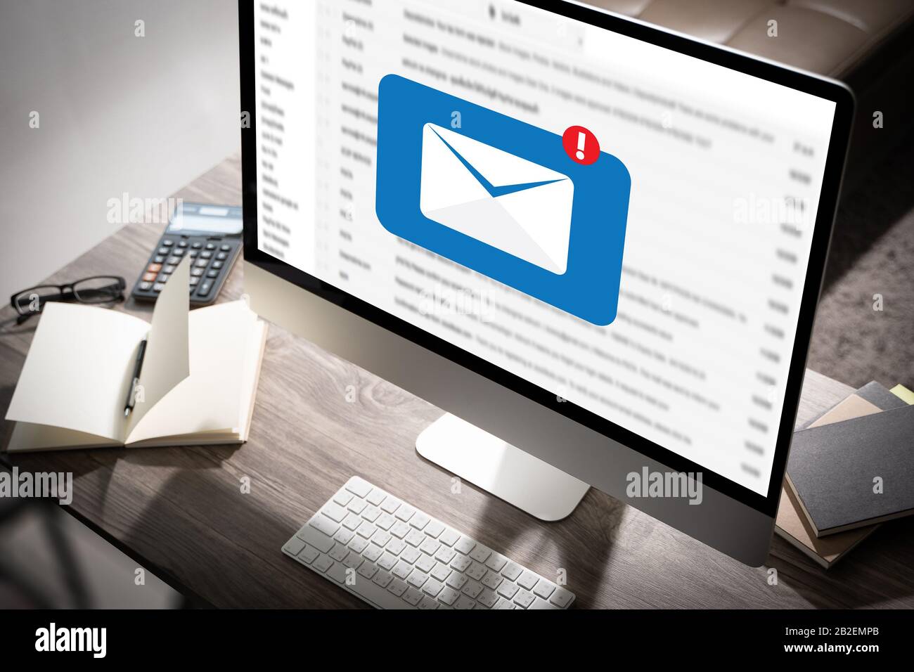 Mail Communication Connection message to mailing contacts phone Global Letters Concept computer ...