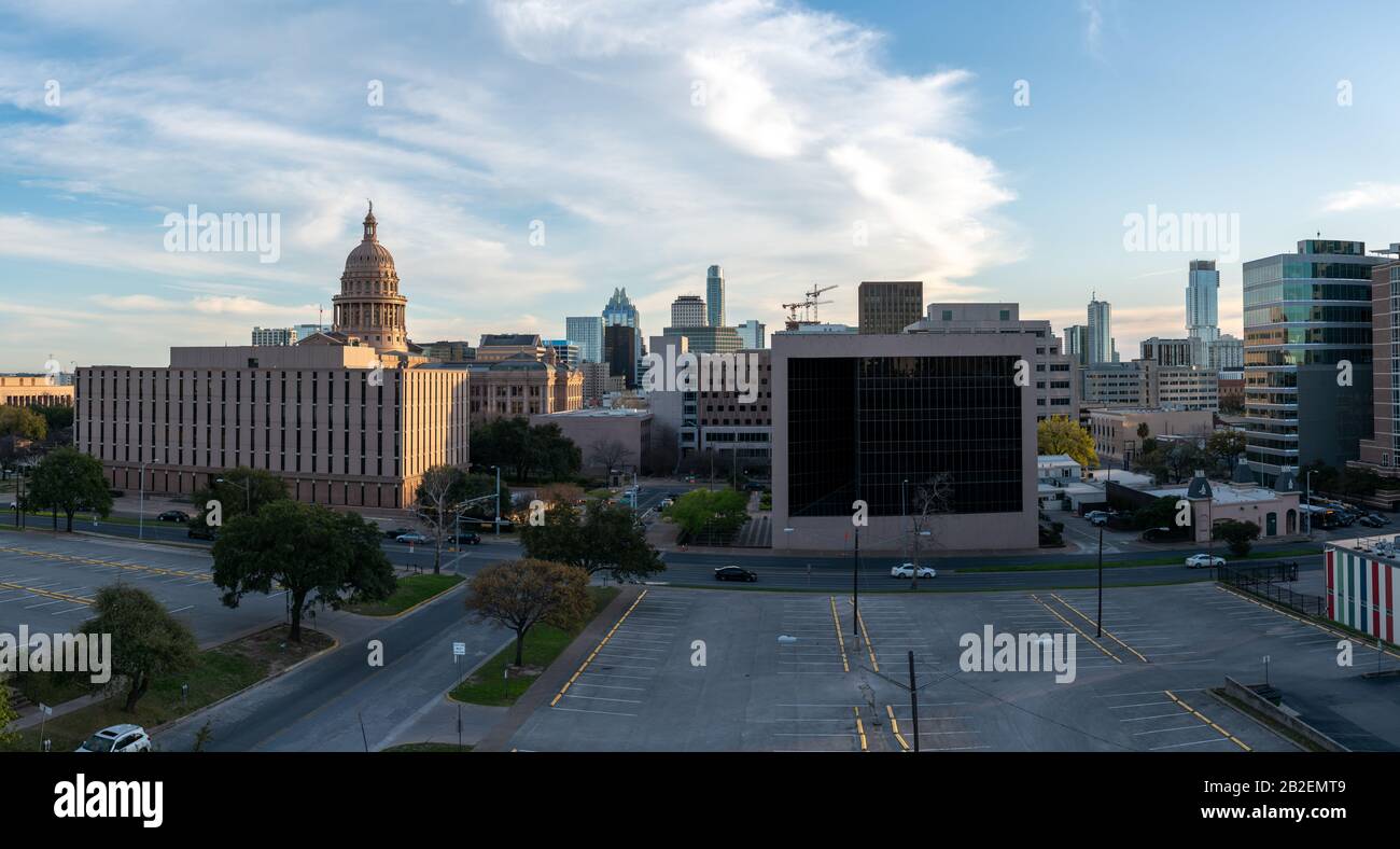 Panoramic View of Downtown Austin With Capitol in the Skyline Picture ...