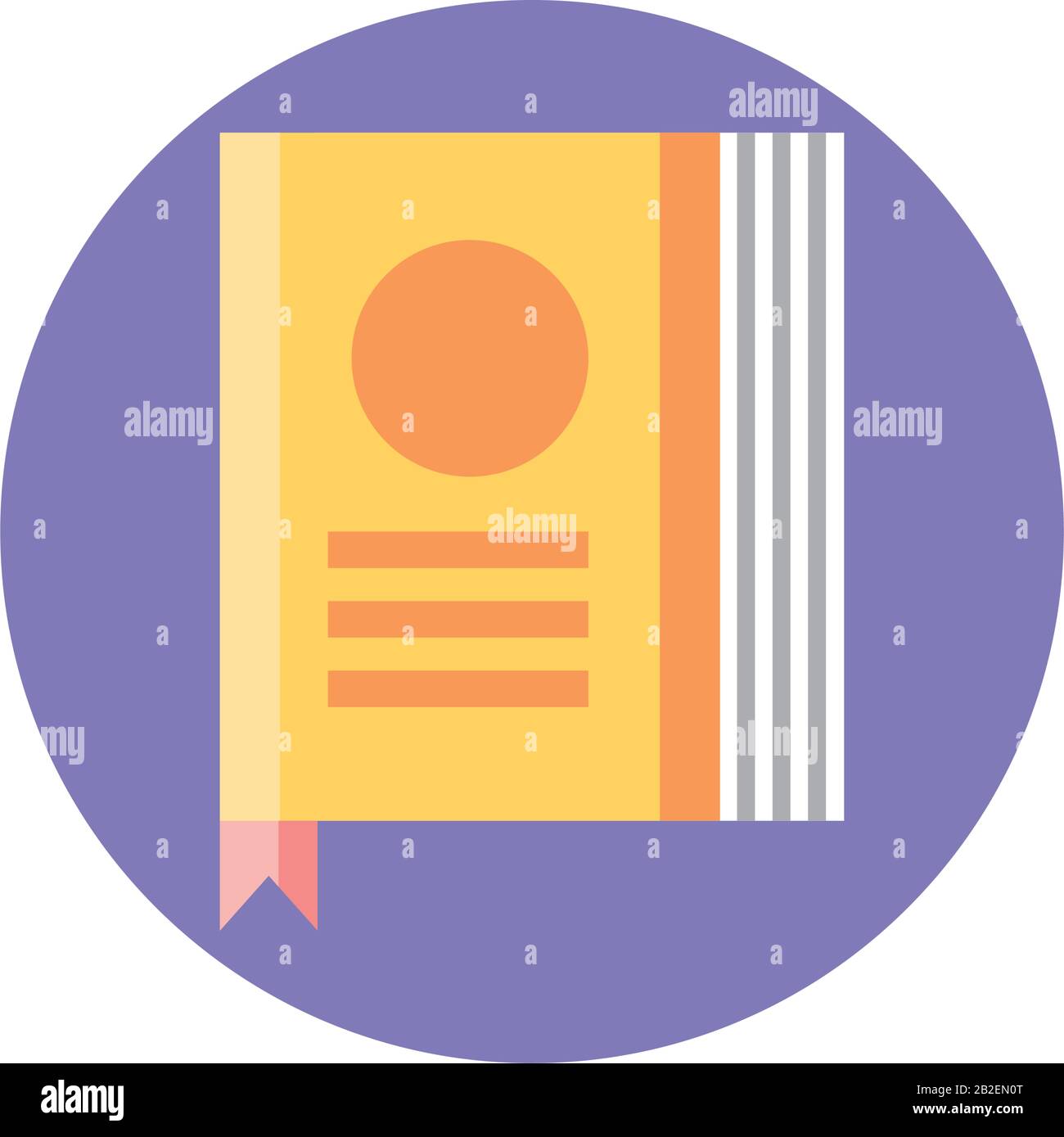 dictionary book icon over white background, colorful blockstyle, vector ...