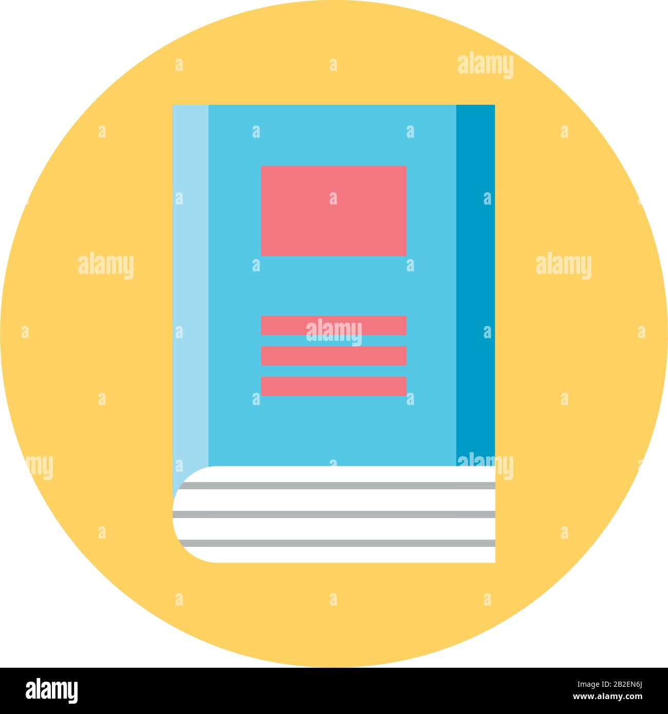 book icon over white background, colorful block style, vector ...