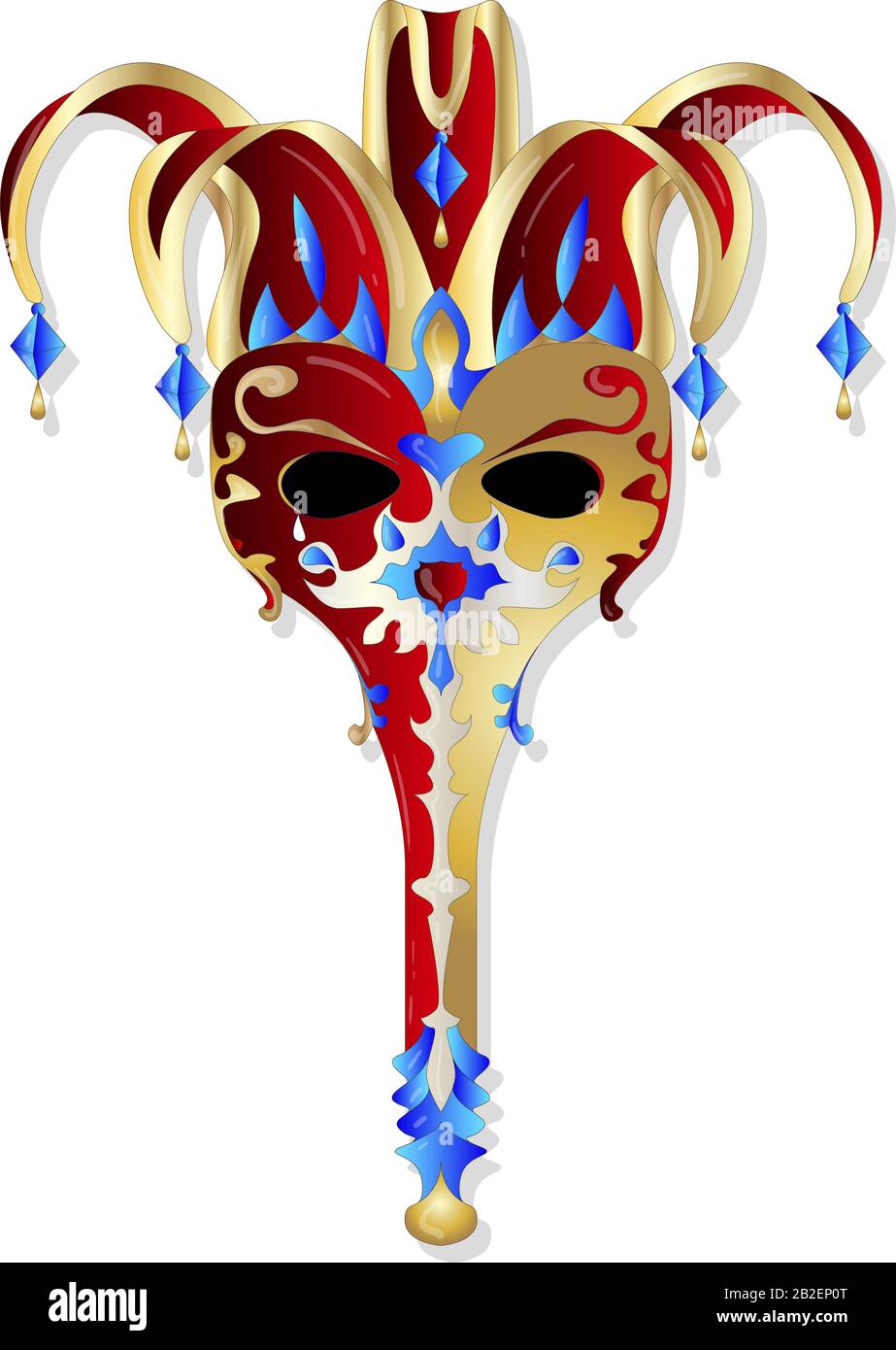 Face mask joker style. Isolated vector illustration on white background ...