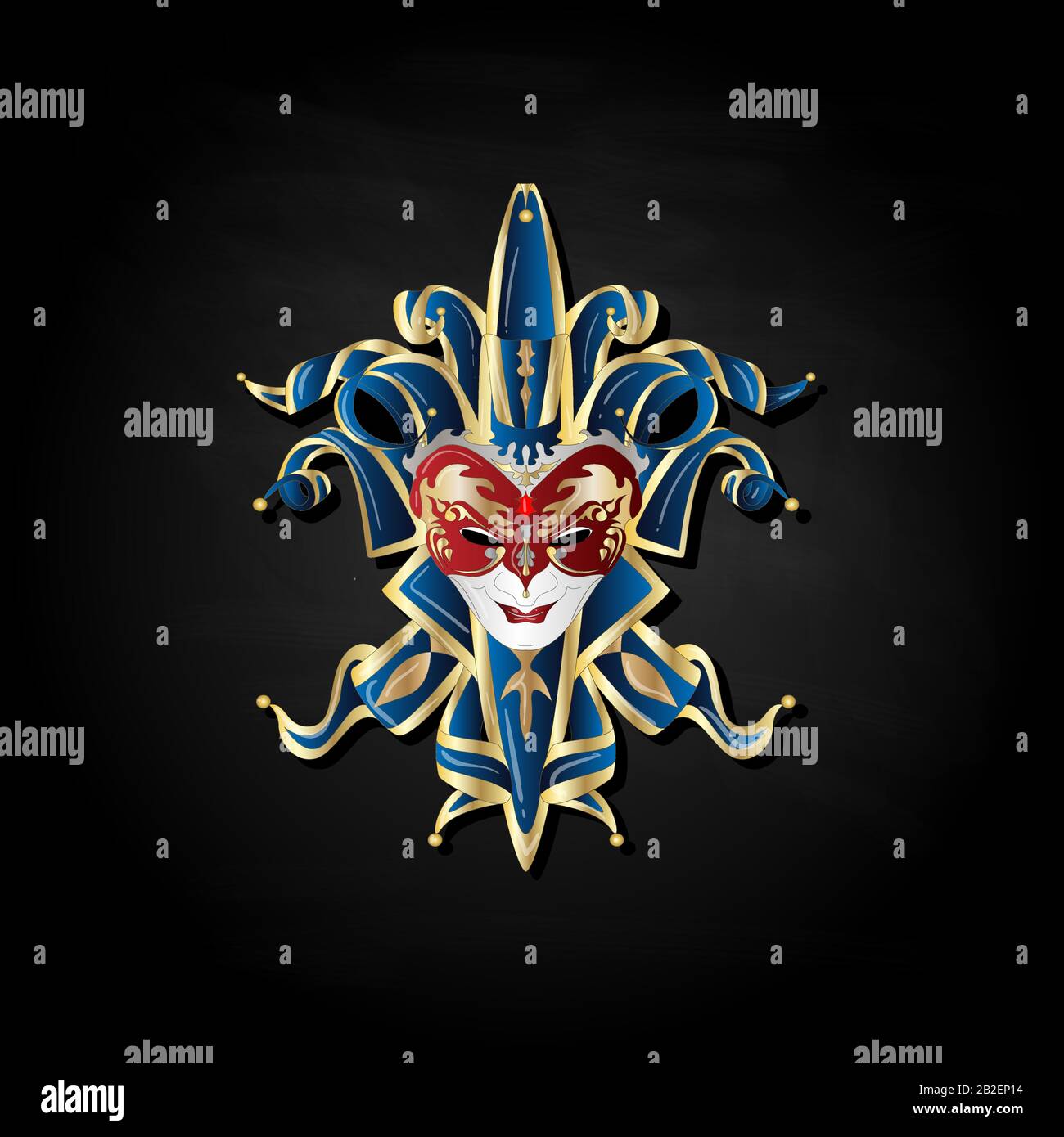 Face mask joker style. Isolated vector illustration on white background ...