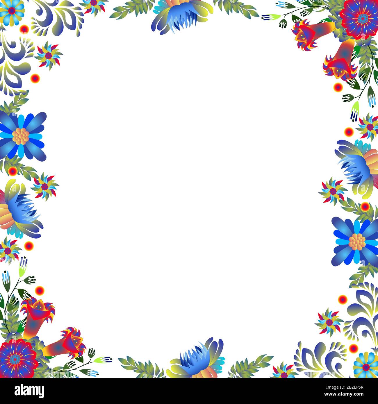 Floral ukrainian vector image. Flower in the style of Petrykivka ...