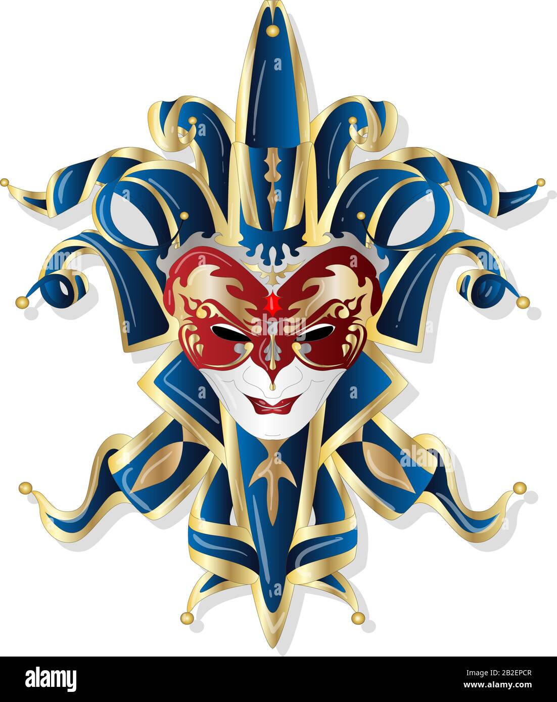 Face mask joker style. Isolated vector illustration on white background ...