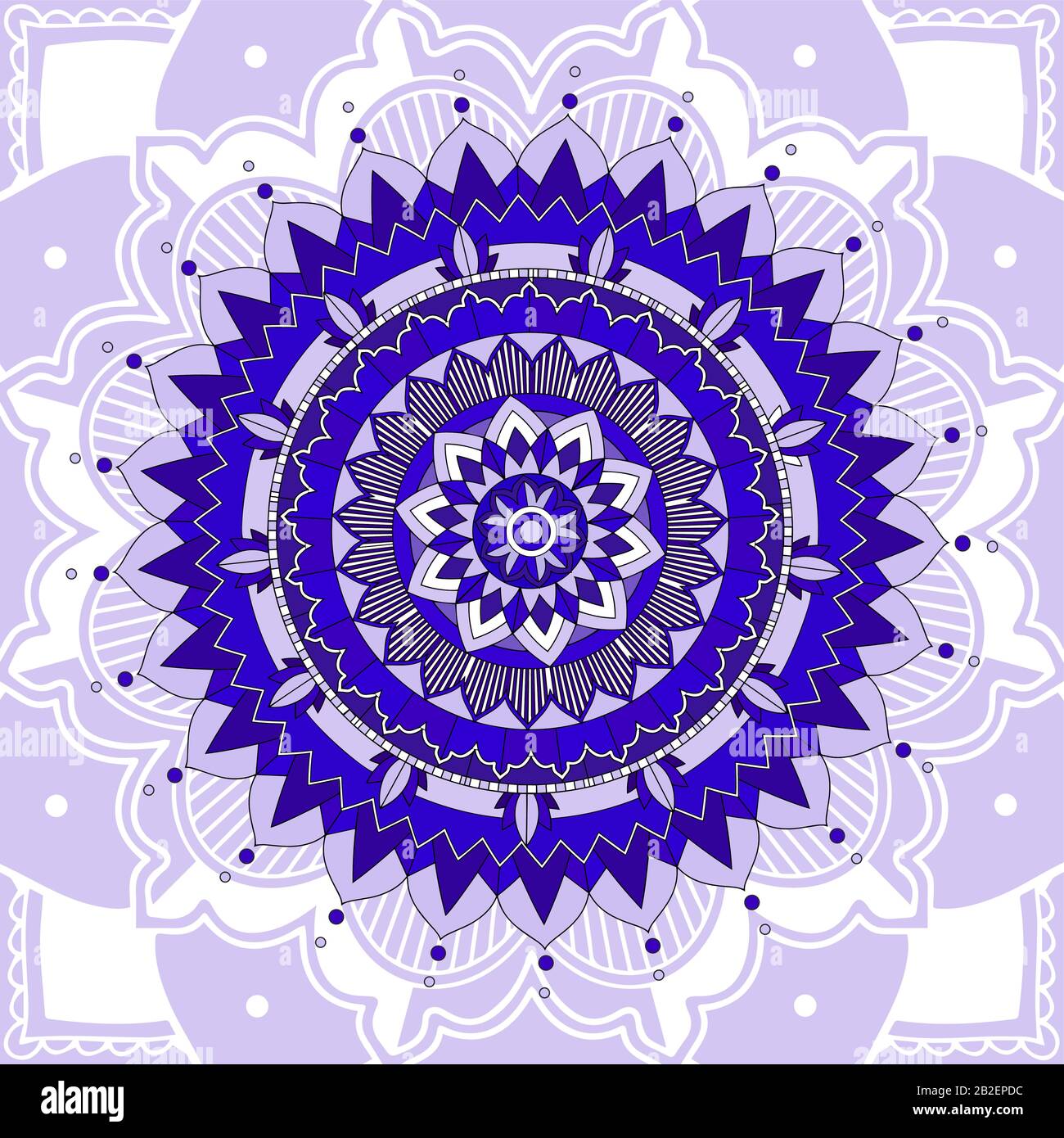 Mandala patterns on purple background illustration Stock Vector Image ...