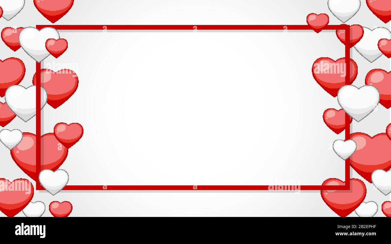 Valentine theme with heart frame illustration Stock Vector Image & Art ...