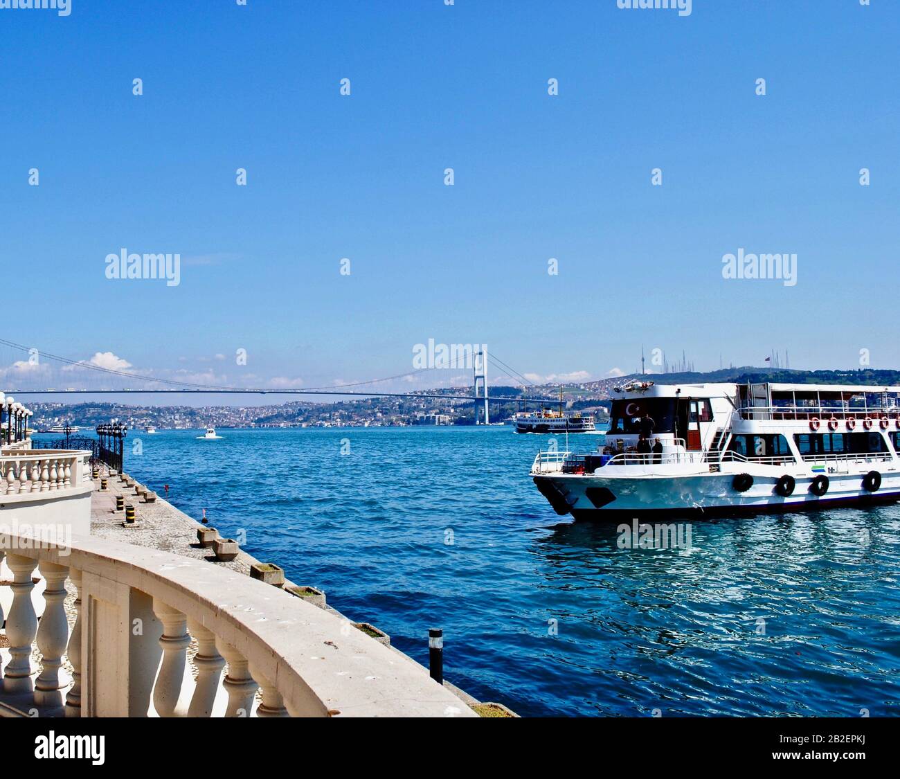 Istanbul, Turkey; Ciragan Palace was once the palace of Ottoman sultans ...