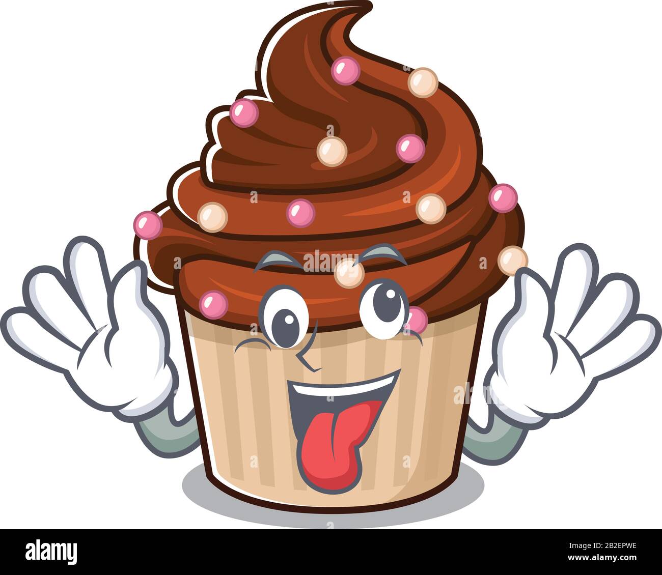 Cartoon Cupcake With Face