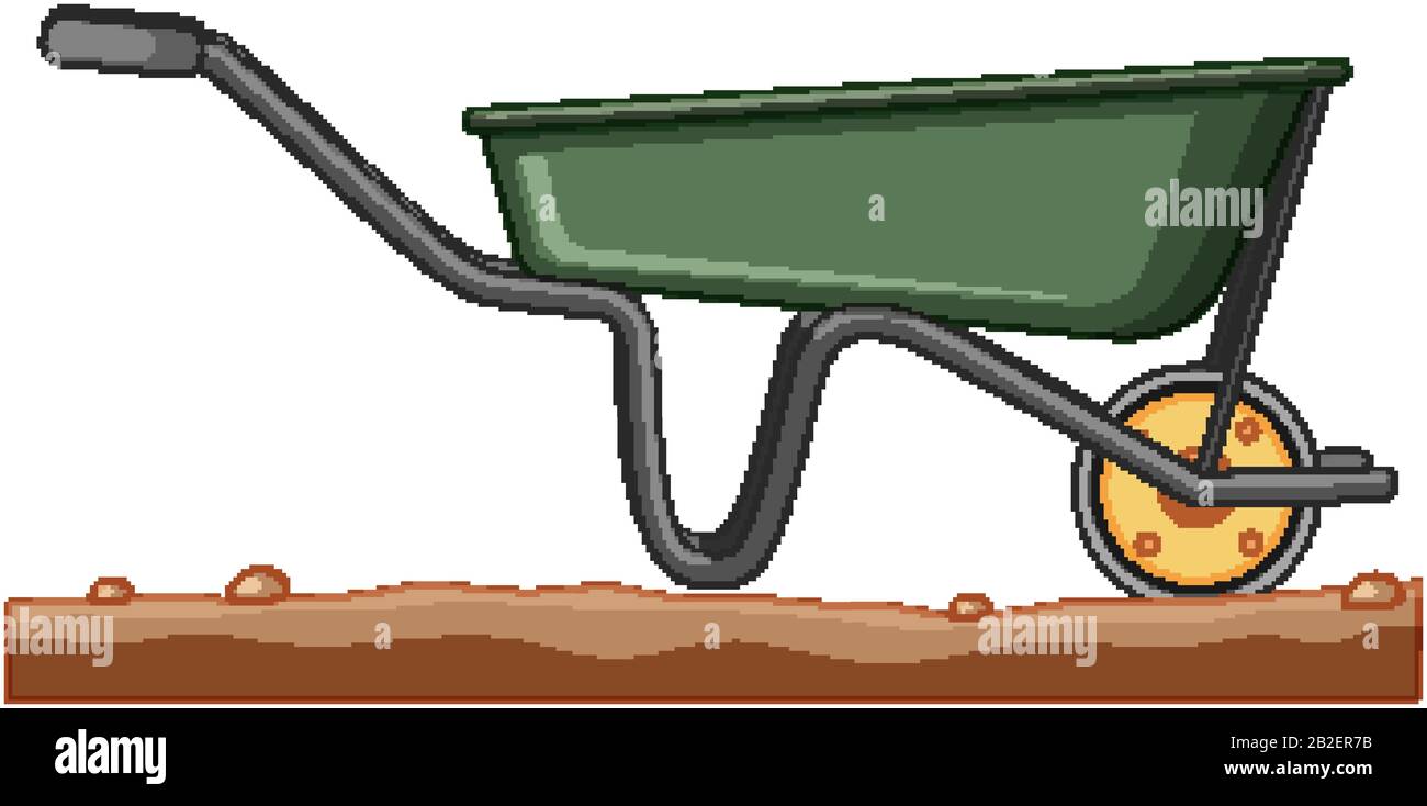 Gardening cart on rough ground illustration Stock Vector Image & Art ...