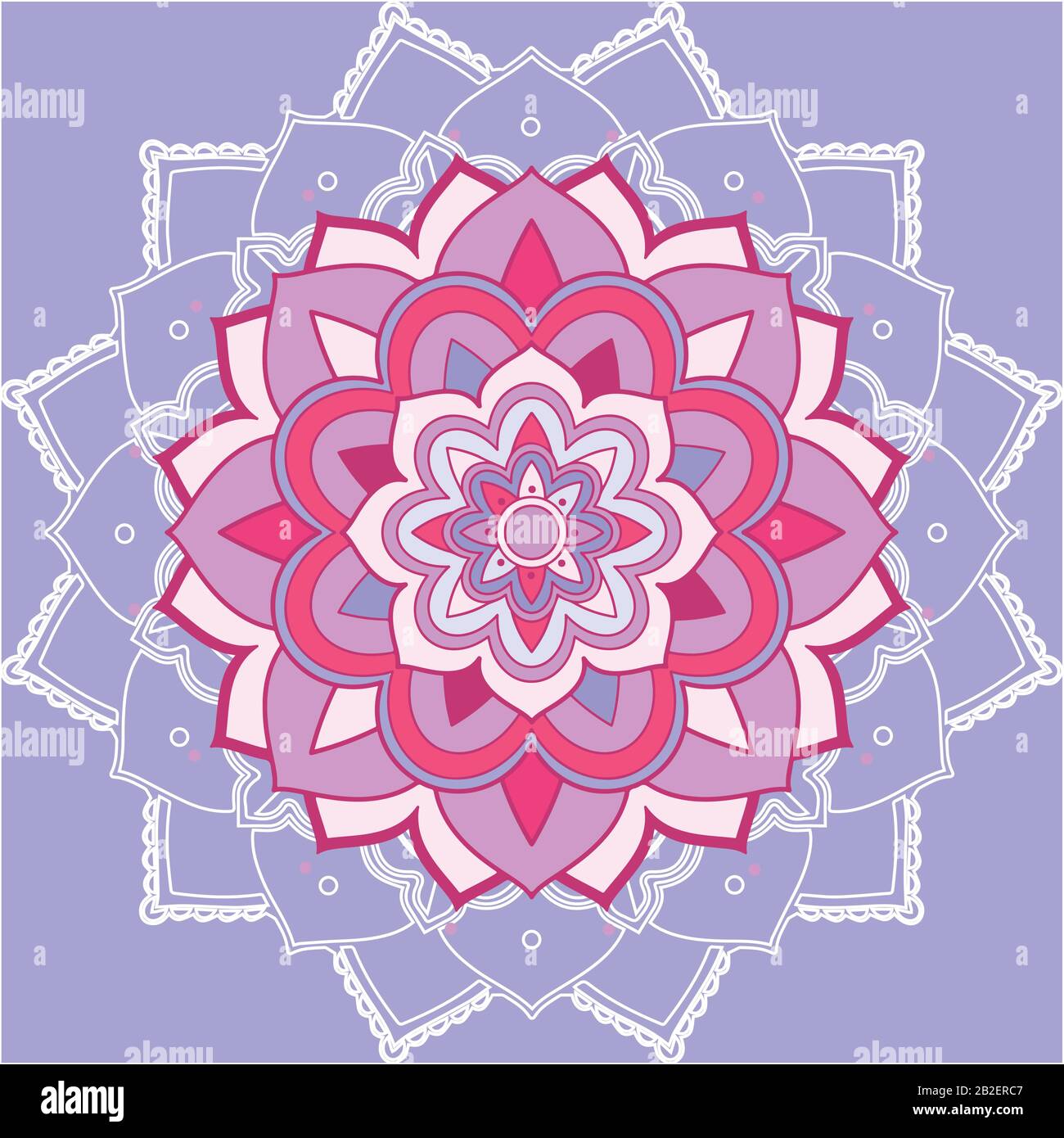 Mandala patterns on purple background illustration Stock Vector Image ...