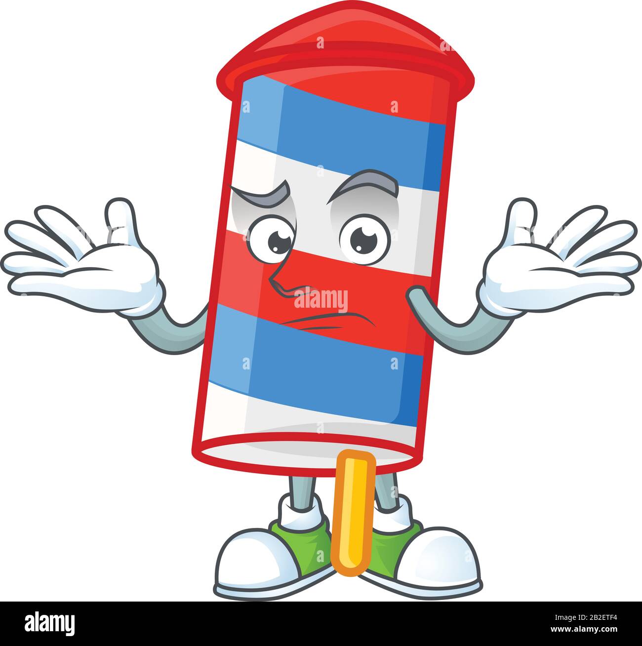 A comical Grinning rocket USA stripes cartoon design style Stock Vector ...