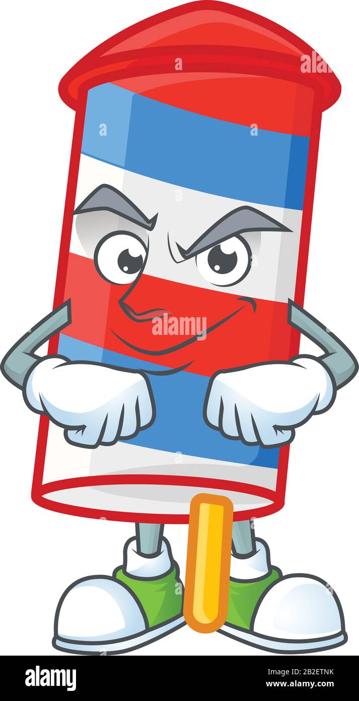 Rocket USA stripes mascot icon design style with Smirking face Stock ...
