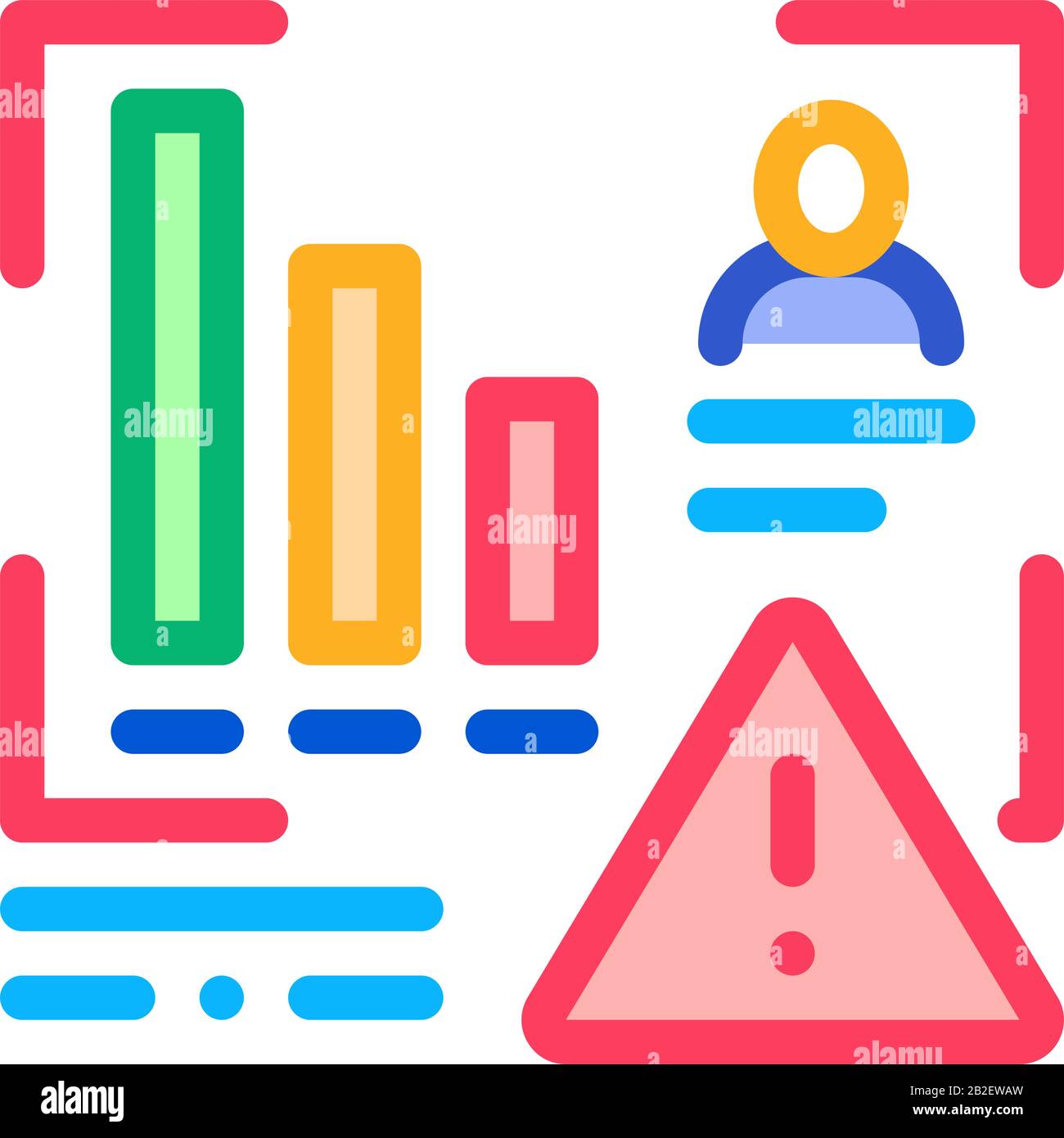 Bad Working Employee Card Icon Thin Line Vector Stock Vector Image ...