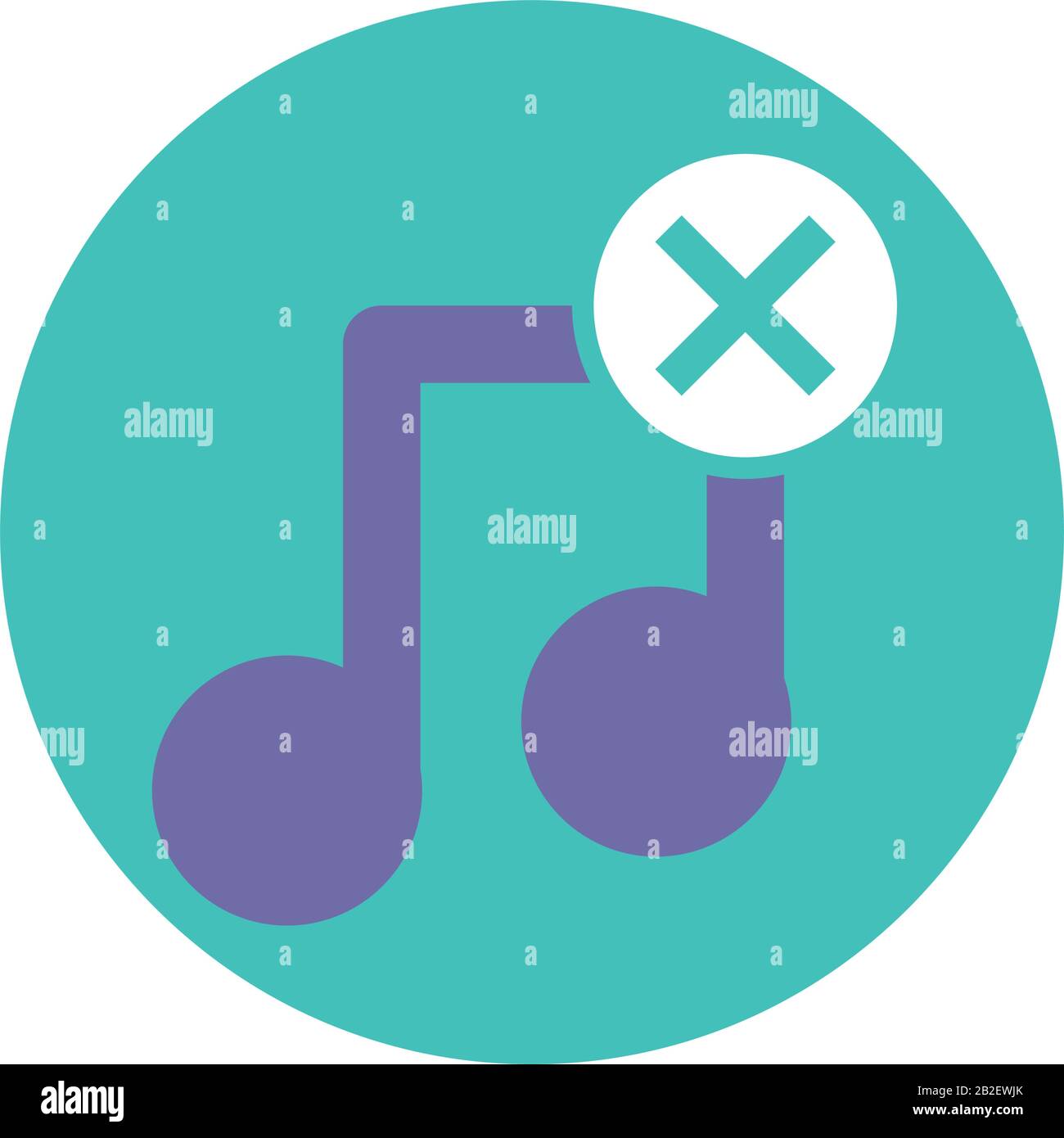 not music symbol over white background, block style icon, vector ...