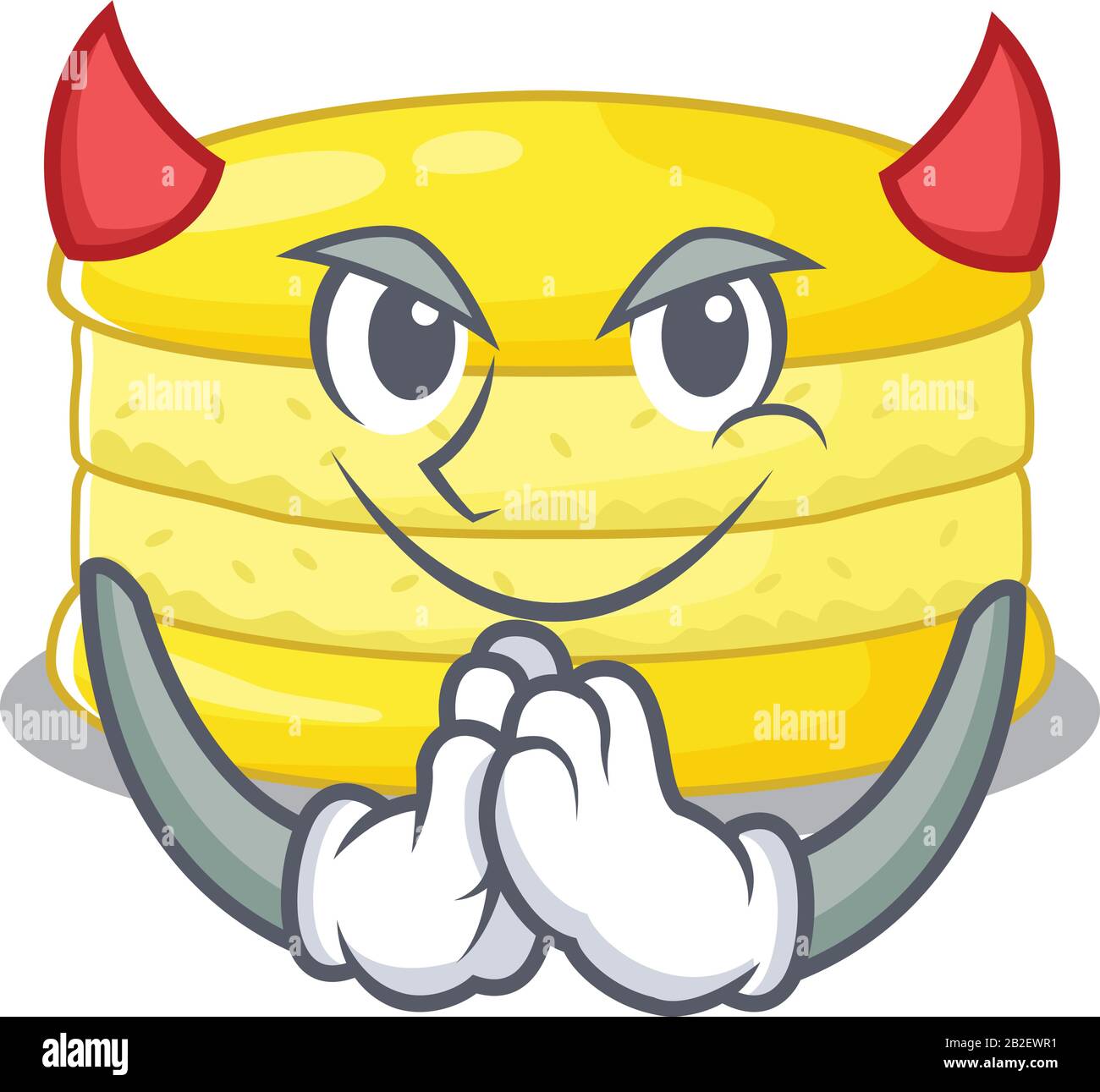 Devil lemon macaron Cartoon in character design Stock Vector Image ...