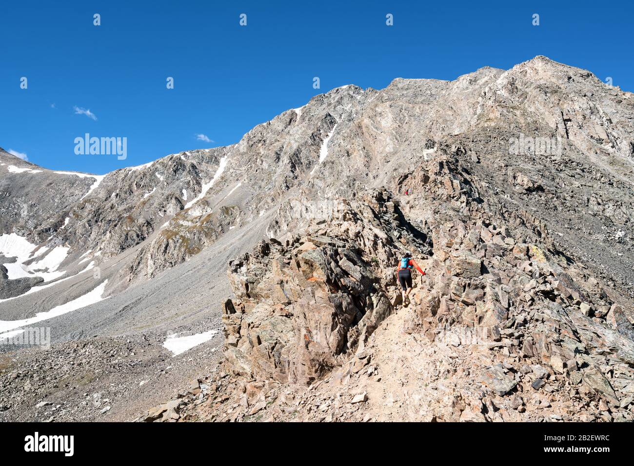 Trail running at Torreys Grays Peak in Colorado, USA Stock Photo - Alamy
