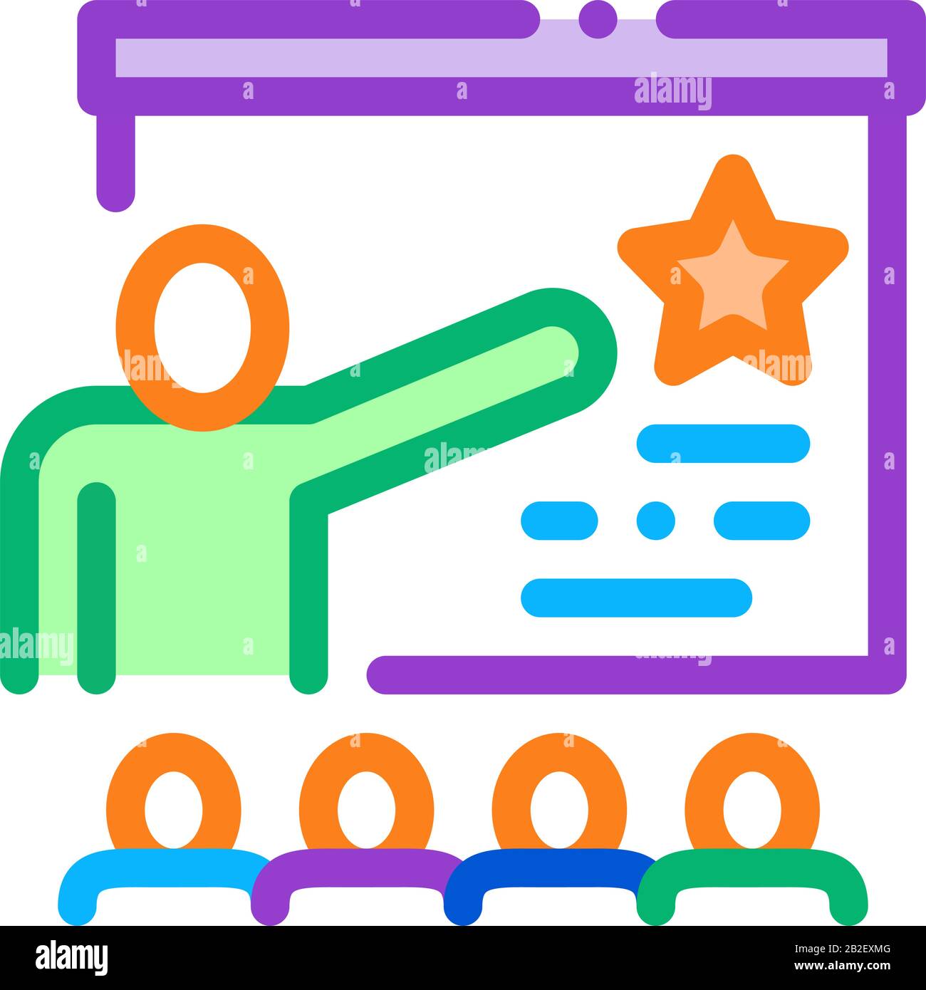 Work Development Training Icon Thin Line Vector Stock Vector Image ...