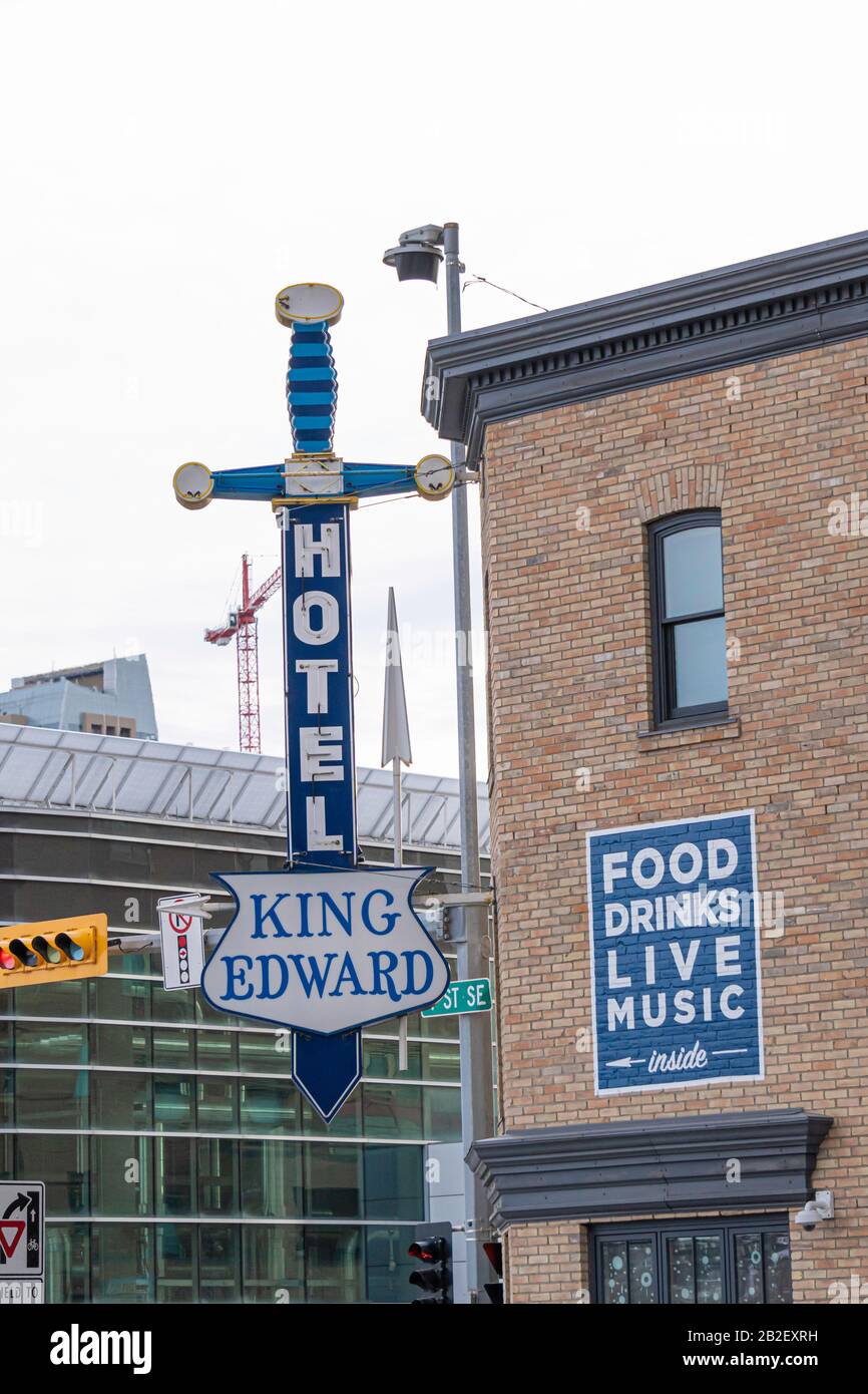 March 1 2020 - Calgary Alberta Canada - King Edward Hotel a Historical ...