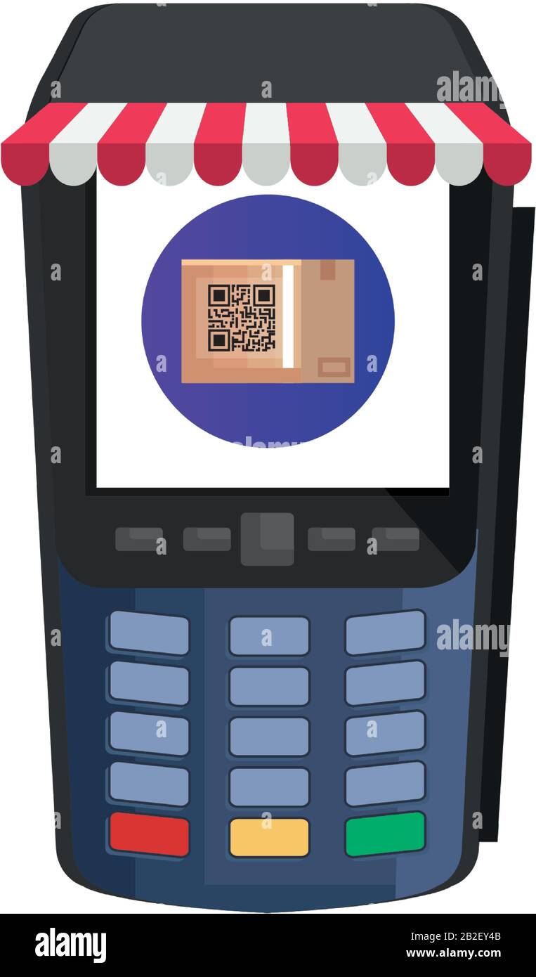 qr code inside dataphone vector design Stock Vector Image & Art - Alamy