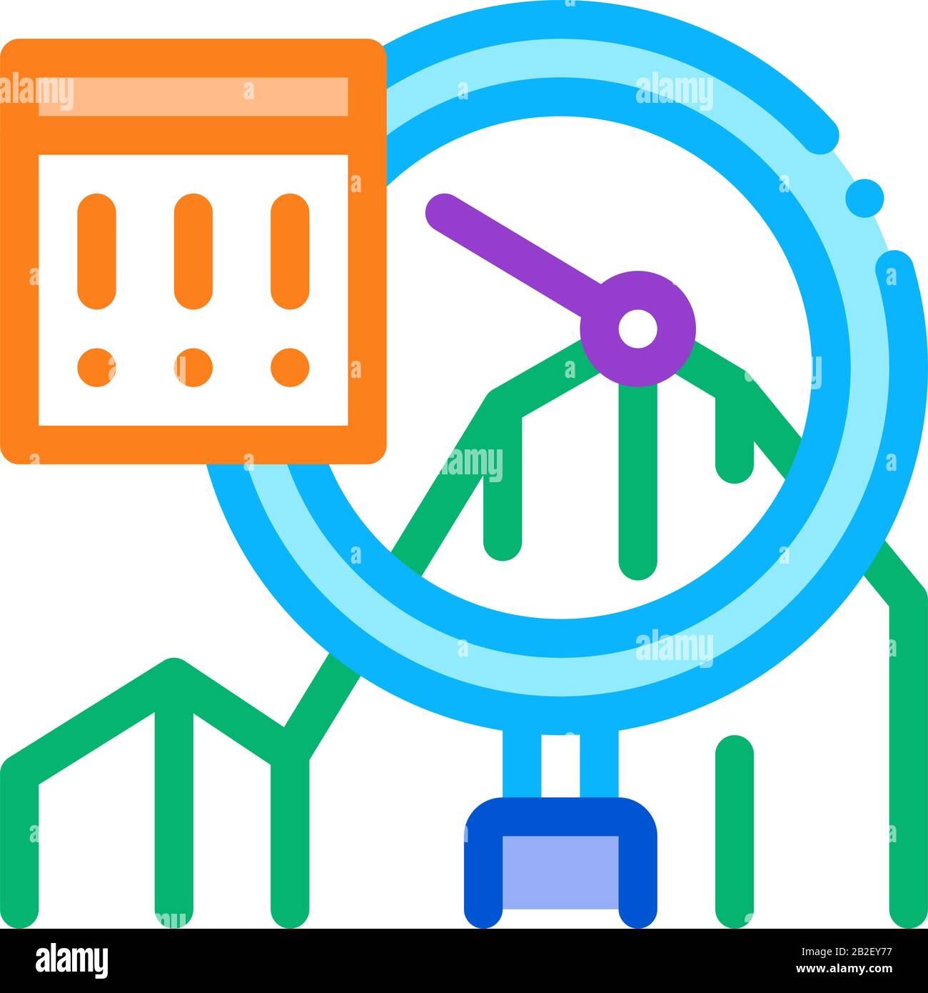 Infographic Peak Research Icon Thin Line Vector Stock Vector Image ...
