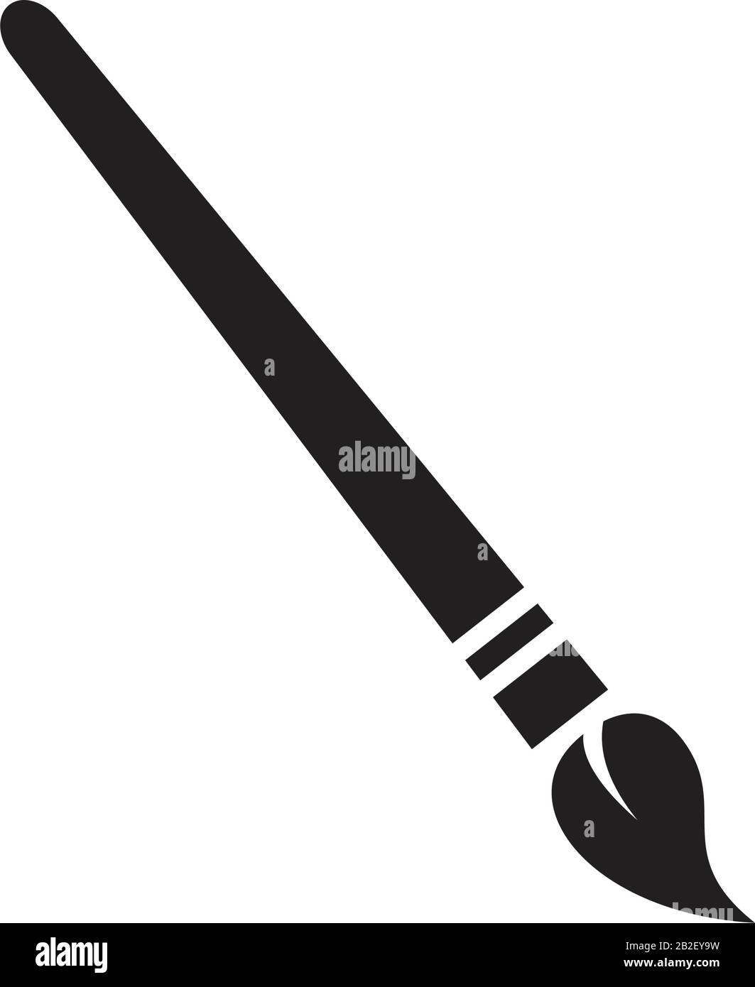 Paint brush icon template black color editable. Paint brush icon symbol ...