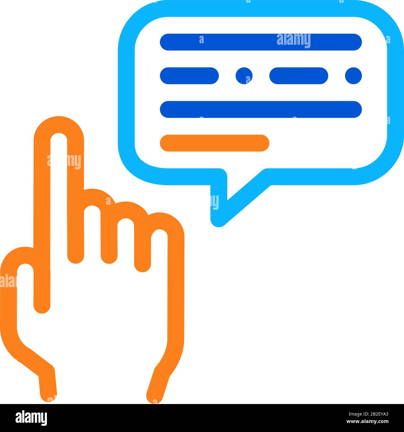 Human Hand Gesture Pointing Icon Thin Line Vector Stock Vector Image ...