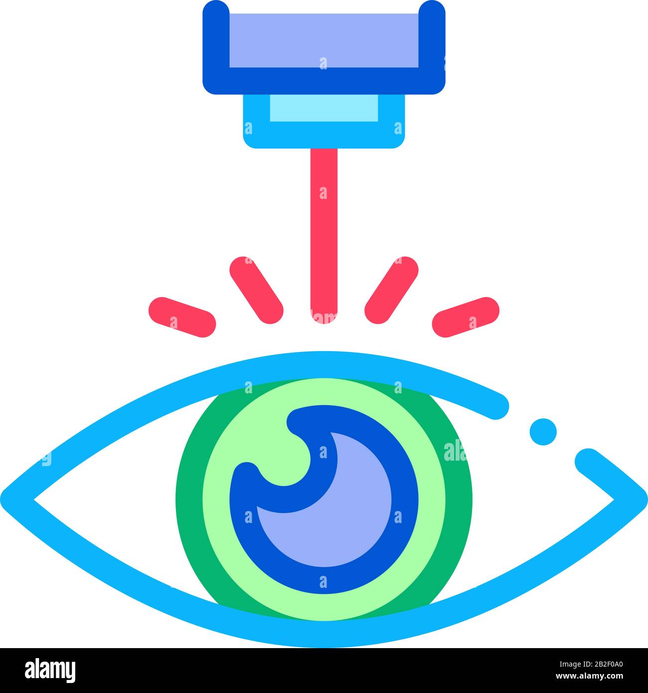 Eye Laser Correction Device Icon Thin Line Vector Stock Vector Image ...