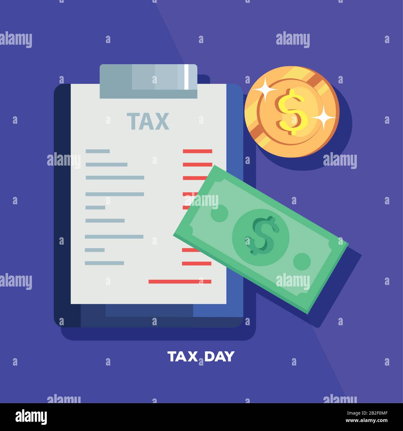 Tax bill poster Stock Vector Images - Alamy