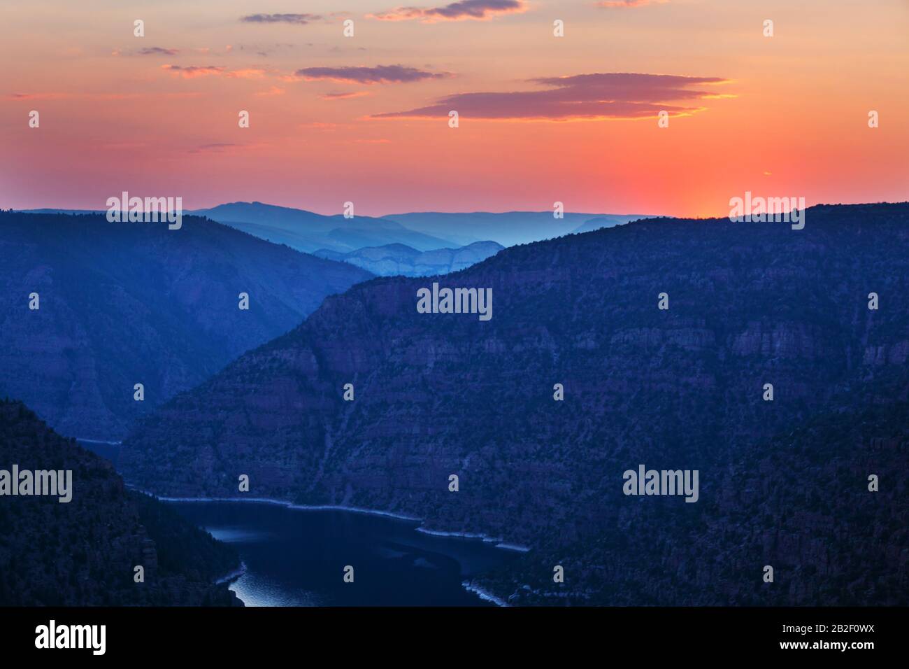 Hiker in Flaming Gorge recreation area Stock Photo - Alamy