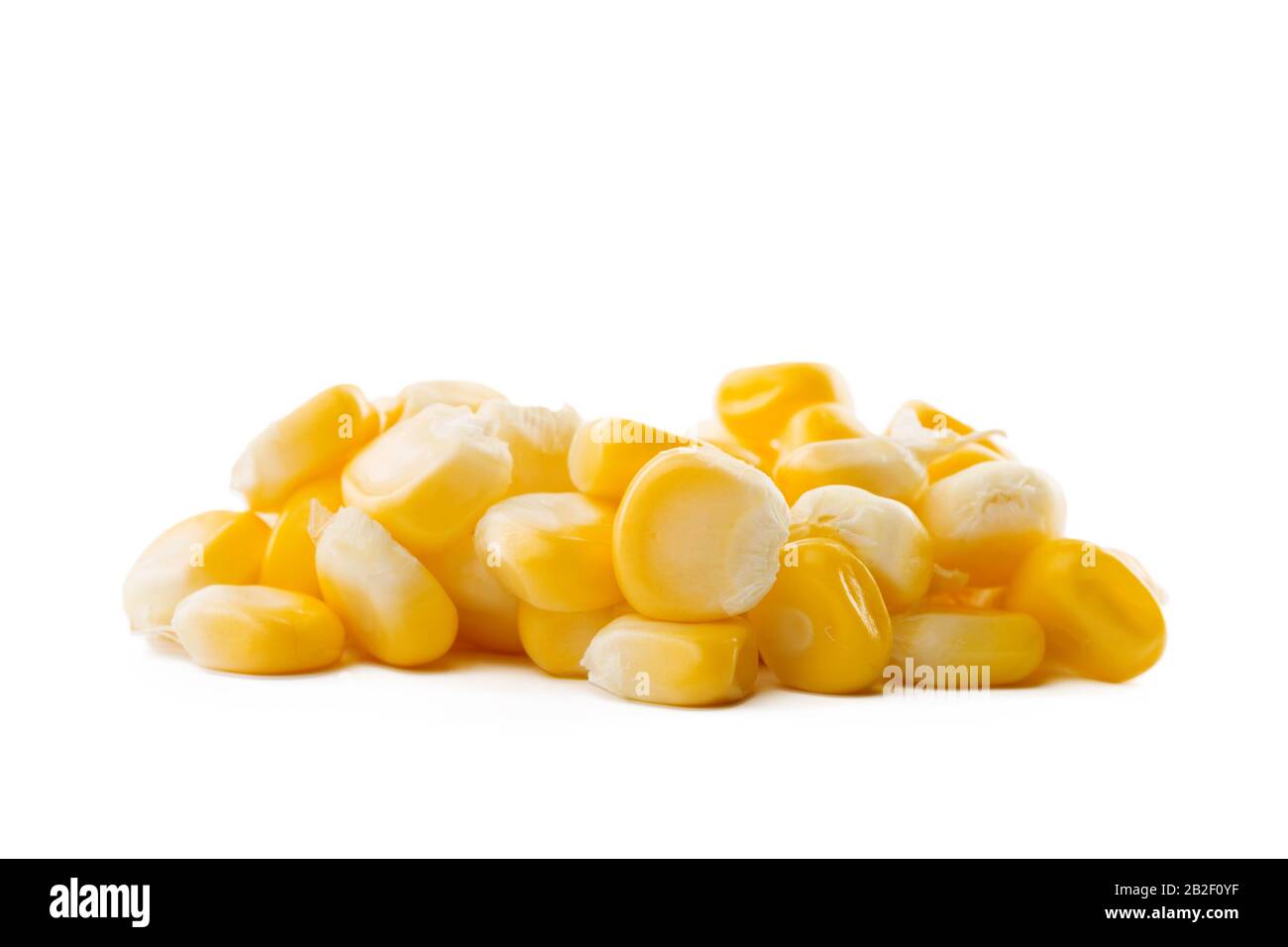 corn seeds isolated on white background. creative photo Stock Photo - Alamy