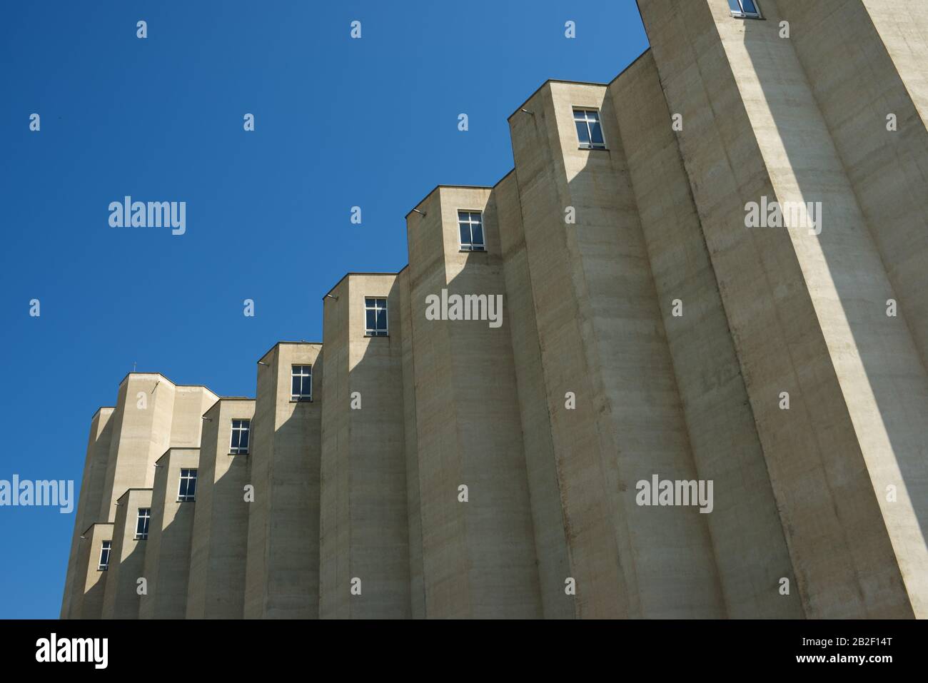 Agricultural building dedicated to the storage of cereal crops Stock ...