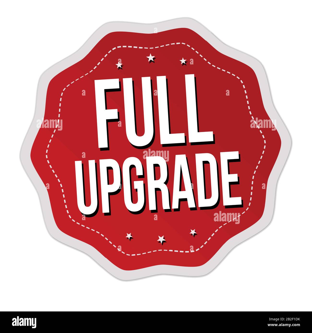 Full upgrade label or sticker on white background, vector illustration ...