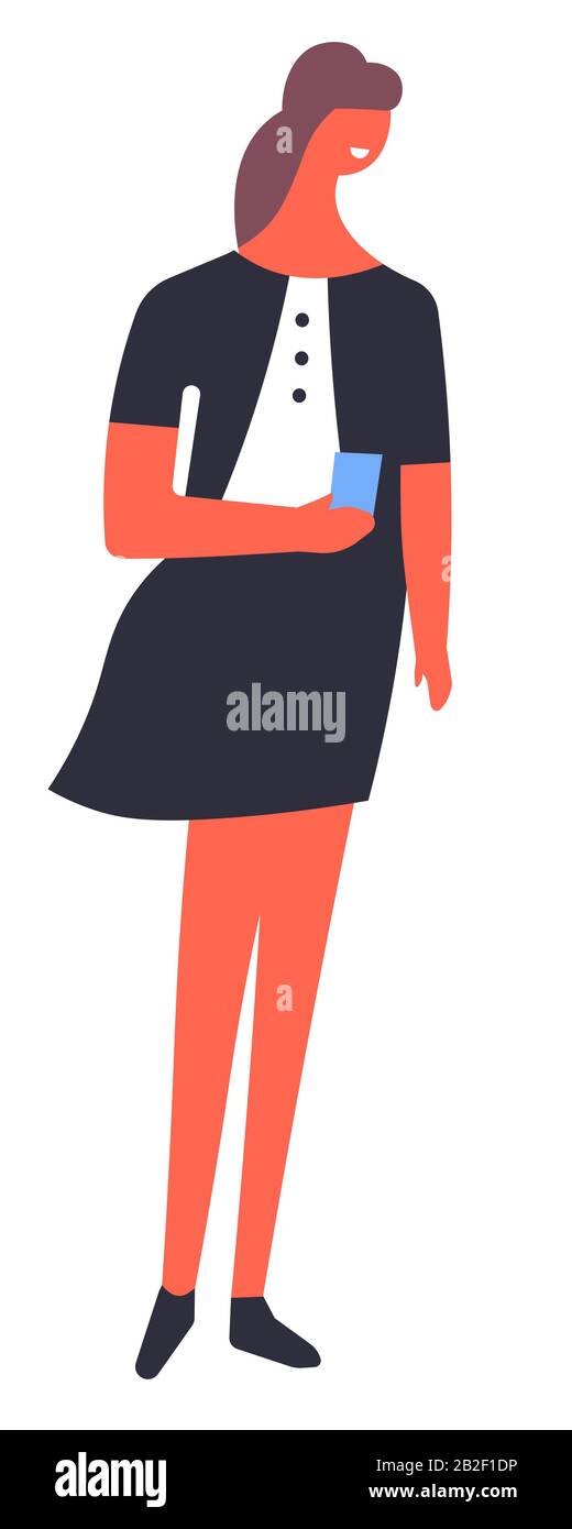 Holding texting on mobile Stock Vector Images - Alamy