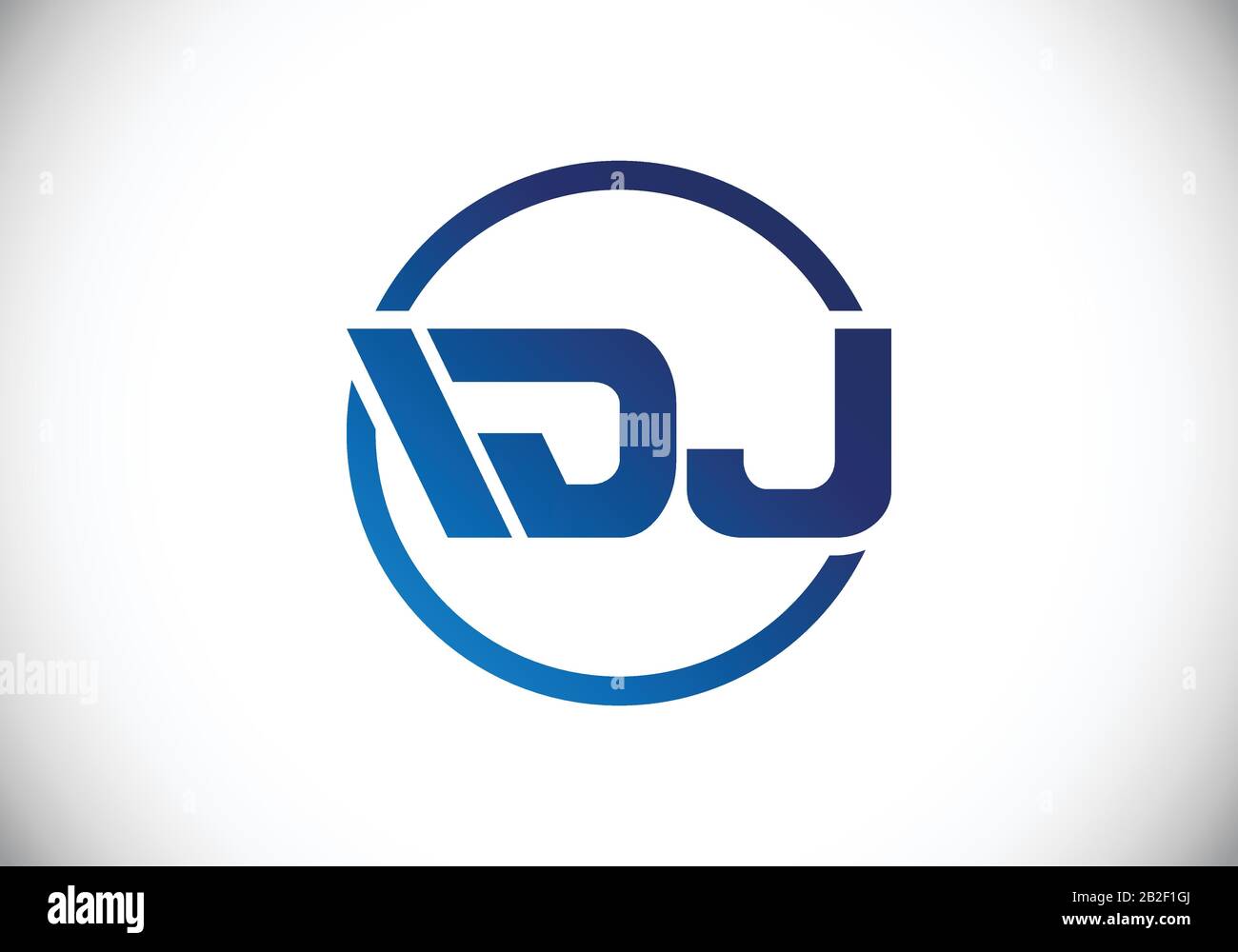 D J Initial letter logo design, Creative Modern Letters Vector Icon ...