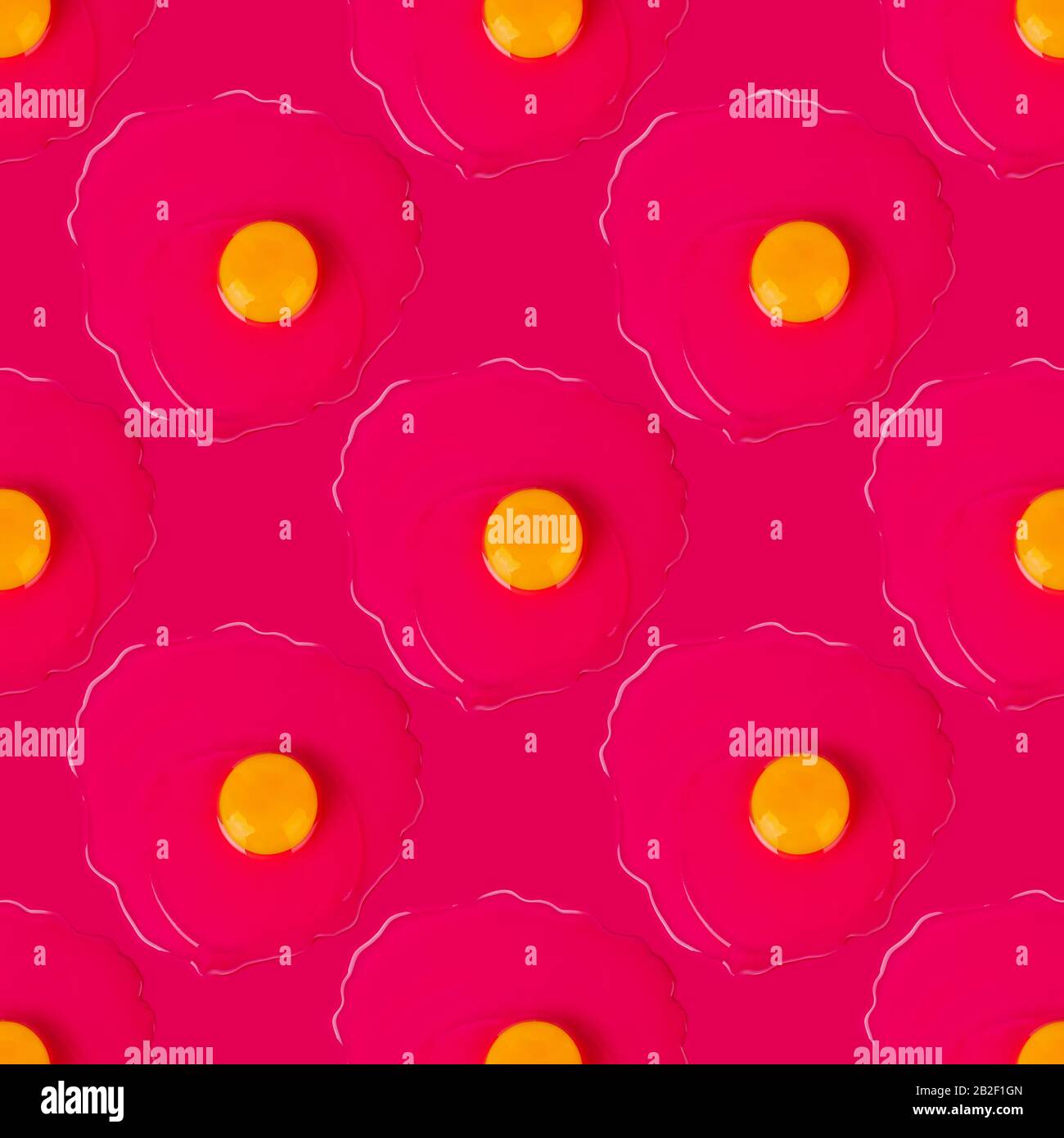Seamless pattern of broken eggs on pink background, repeating ornament ...