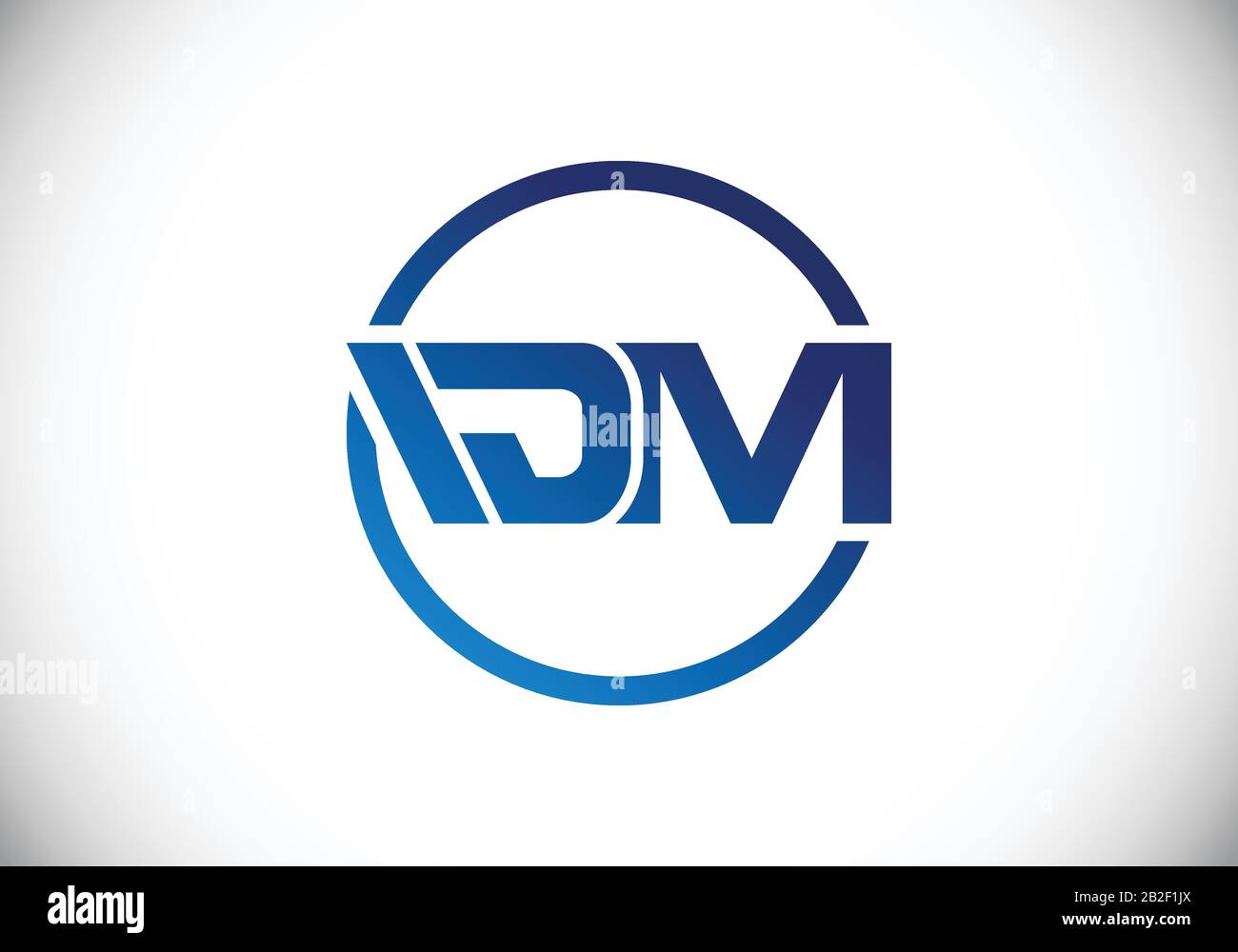 D M Initial letter logo design, Creative Modern Letters Vector Icon ...