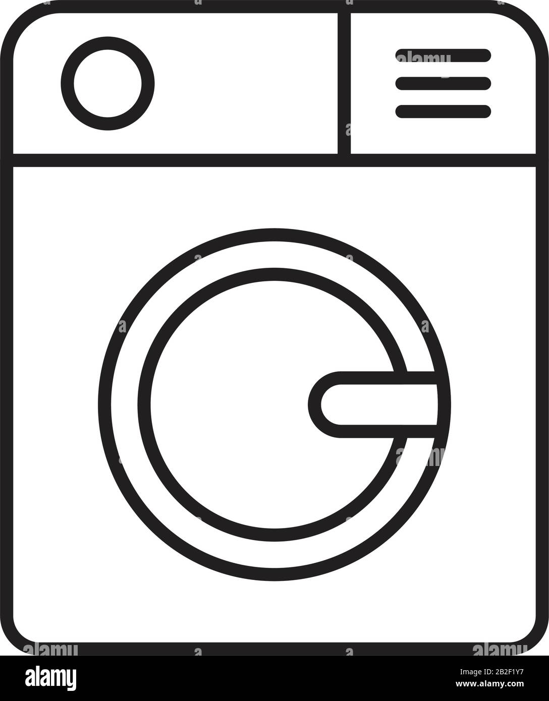 Washing machine icon template black color editable. Washing machine ...