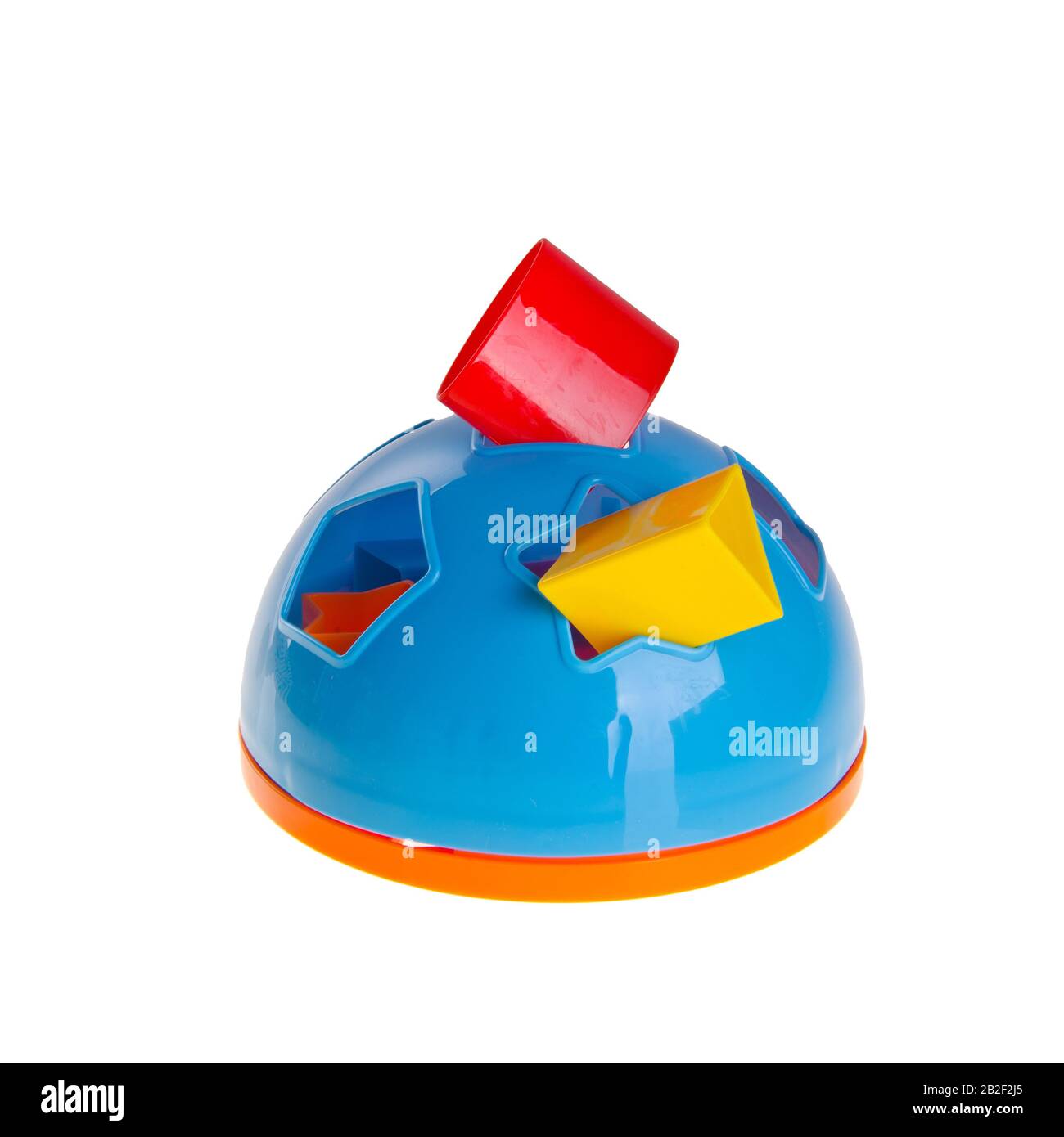 Toy or baby toy plastic shape sorter on background new Stock Photo - Alamy